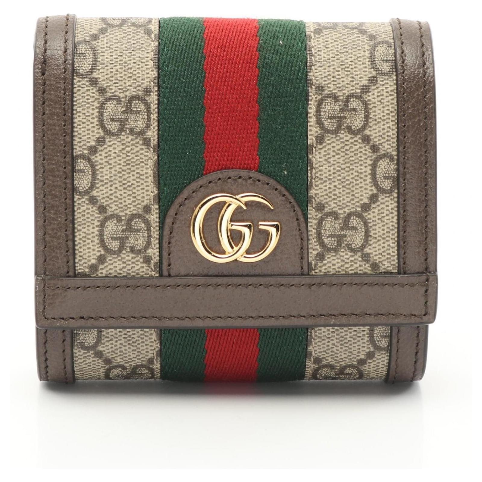 Gucci PVC Coated Canvas Ophidia GG Wallet Wallet 59866296IWG8745 Brown ...
