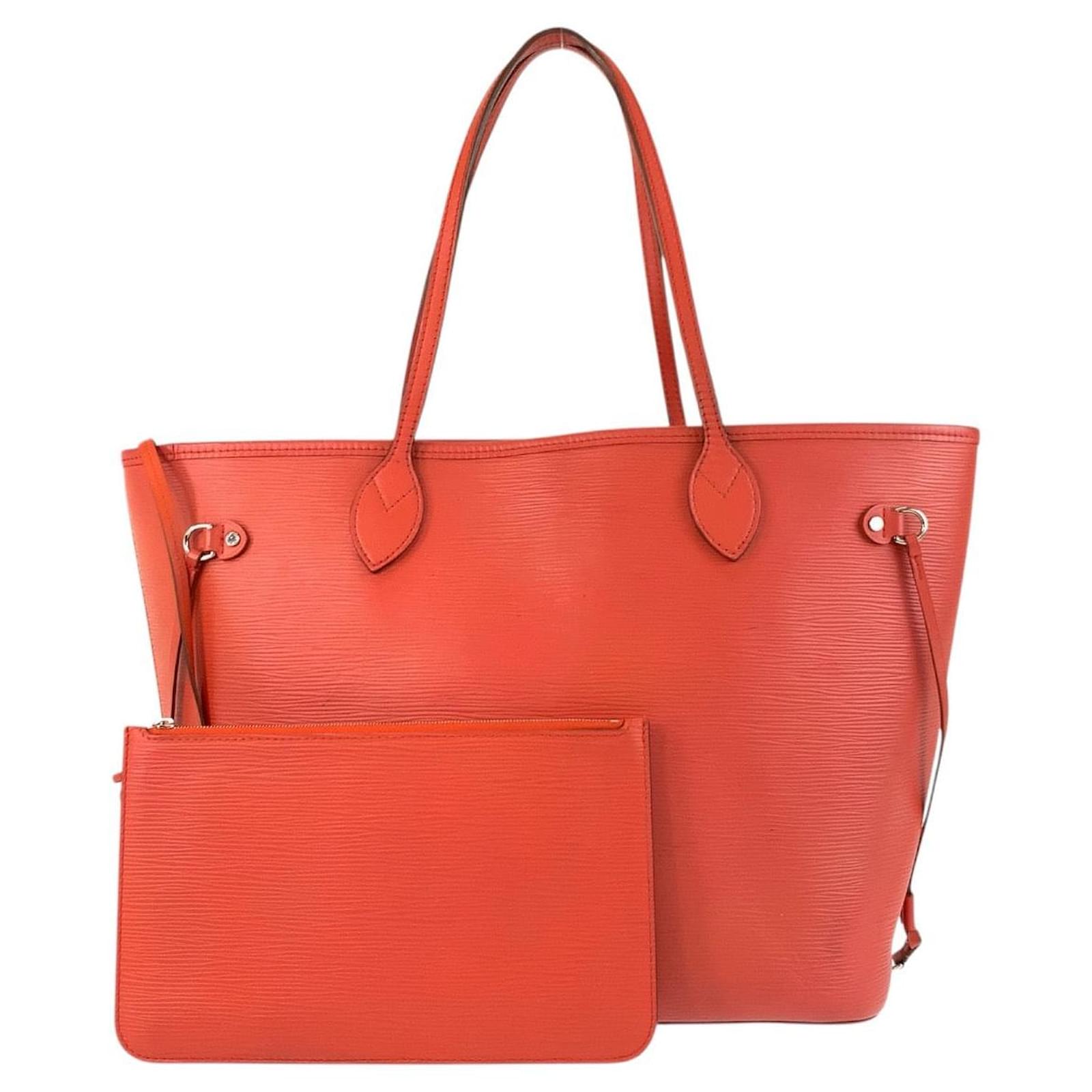 Louis Vuitton Neverfull Epi 2way bag Orange Leather ref.2469511 - Joli ...