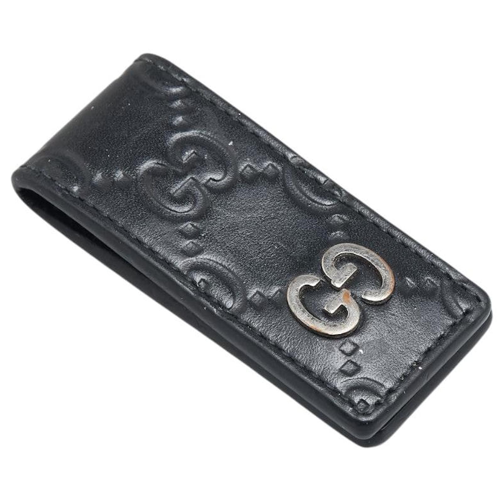 Gucci Gucci Signature Leather Money Clip Black ref.2470063 - Joli Closet
