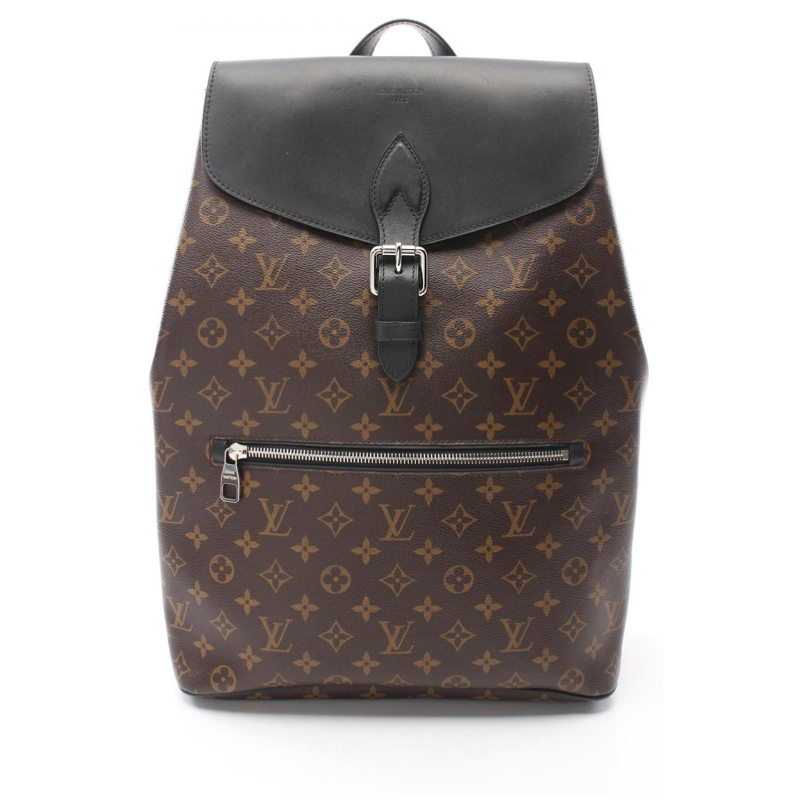 Louis Vuitton Parc Monogram Macassar Backpack Brown Black Leather ref ...
