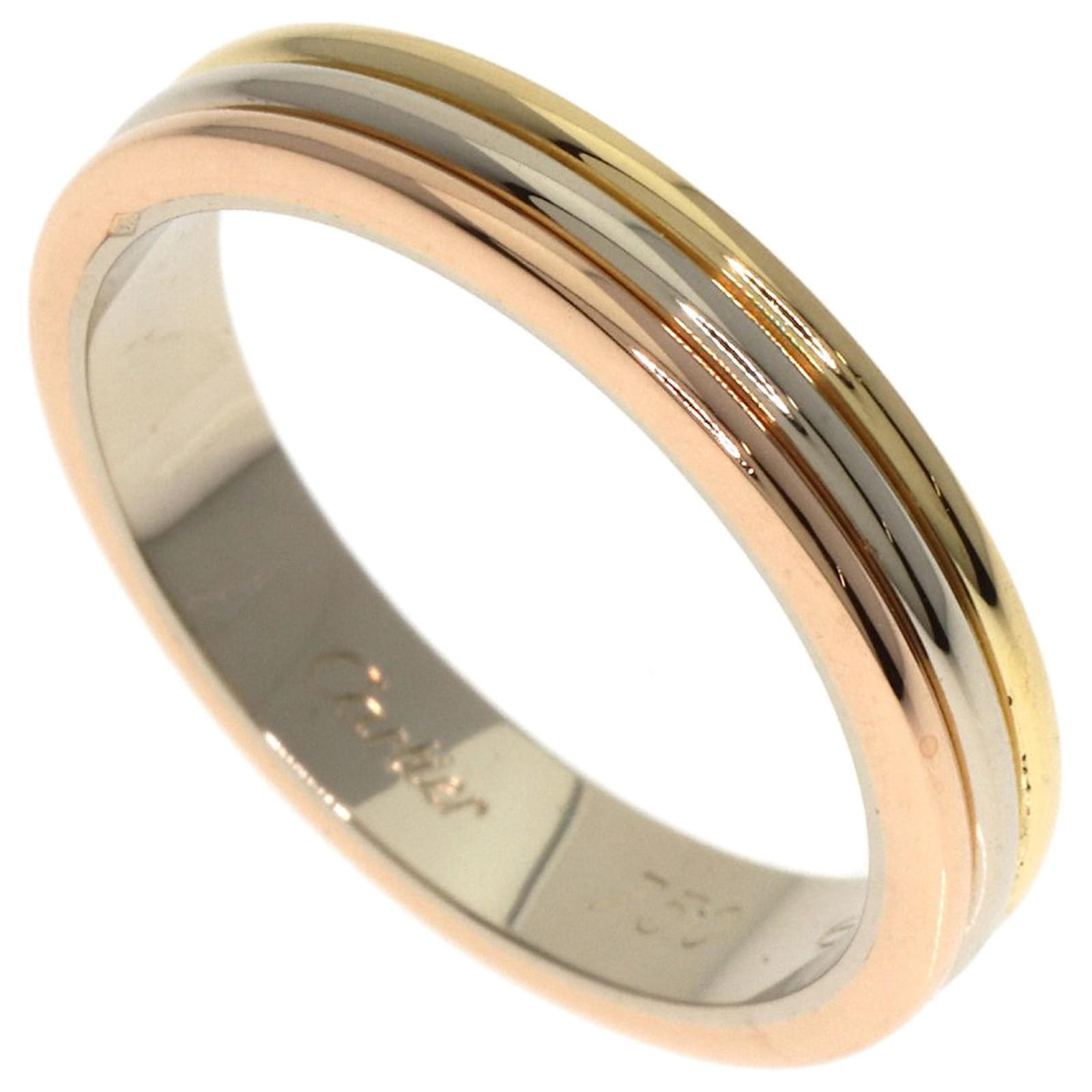 Cartier Three-Color Band Ring Pink White Yellow ref.2471891 - Joli Closet