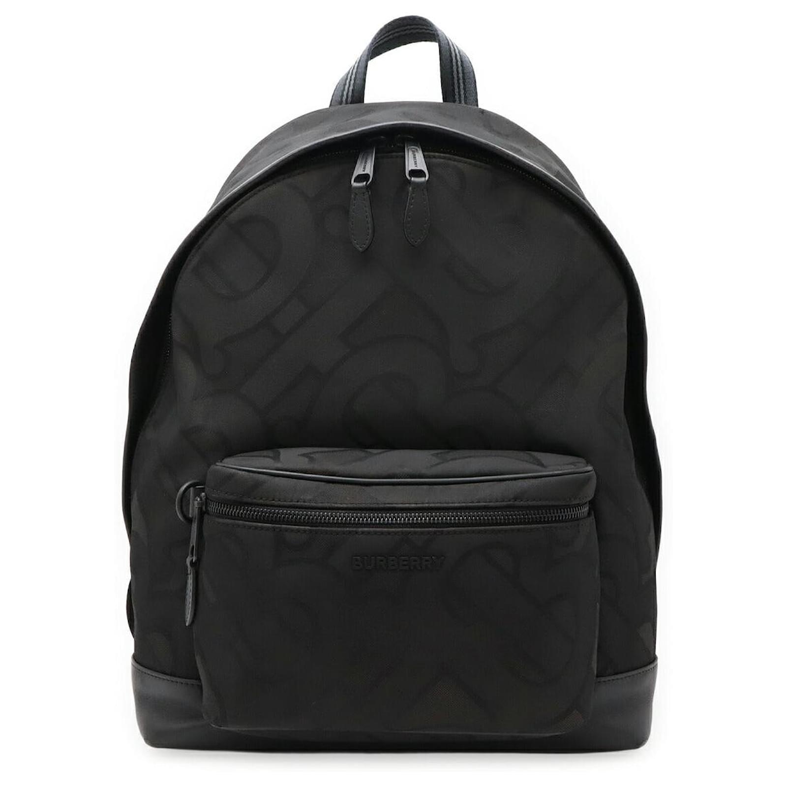 Burberry Nylon Canvas Leather Backpack Black ref.2472644 - Joli Closet