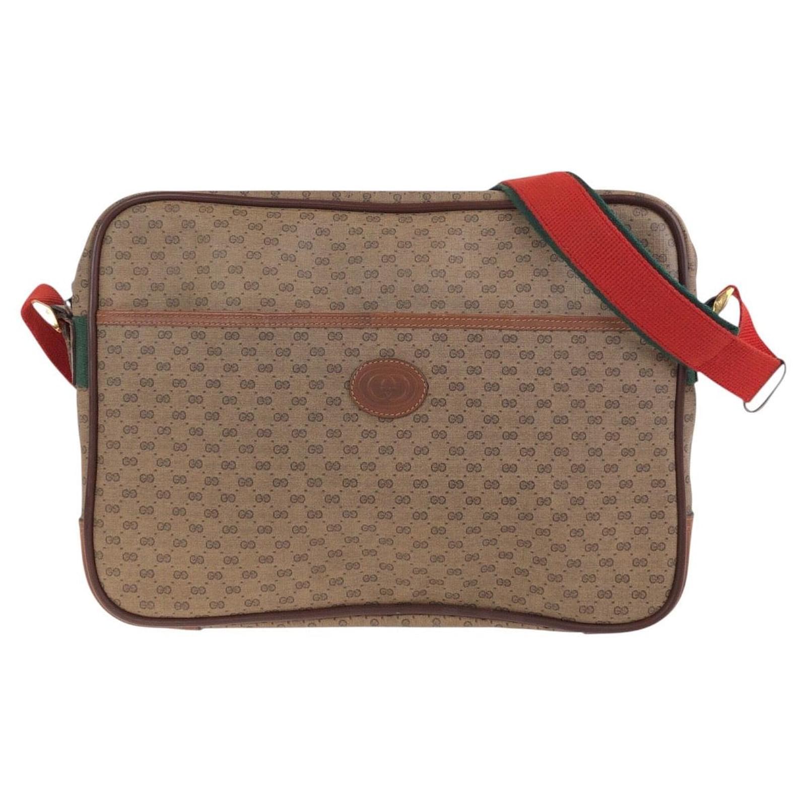 Gucci Old Gucci Sheline PVC Shoulder Bag Brown Cloth ref.2473005 - Joli ...