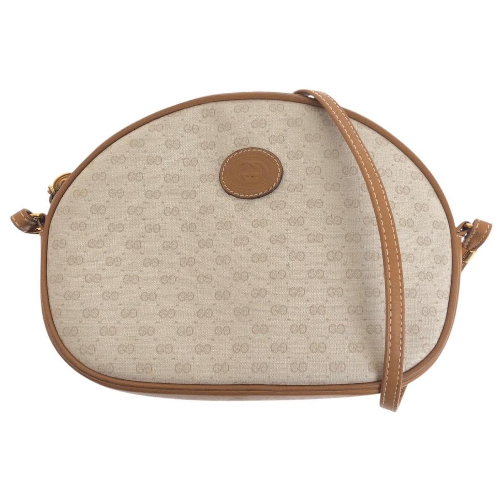 Gucci Vintage Beige Brown Shoulder Bag Cloth ref.2475502 - Joli Closet