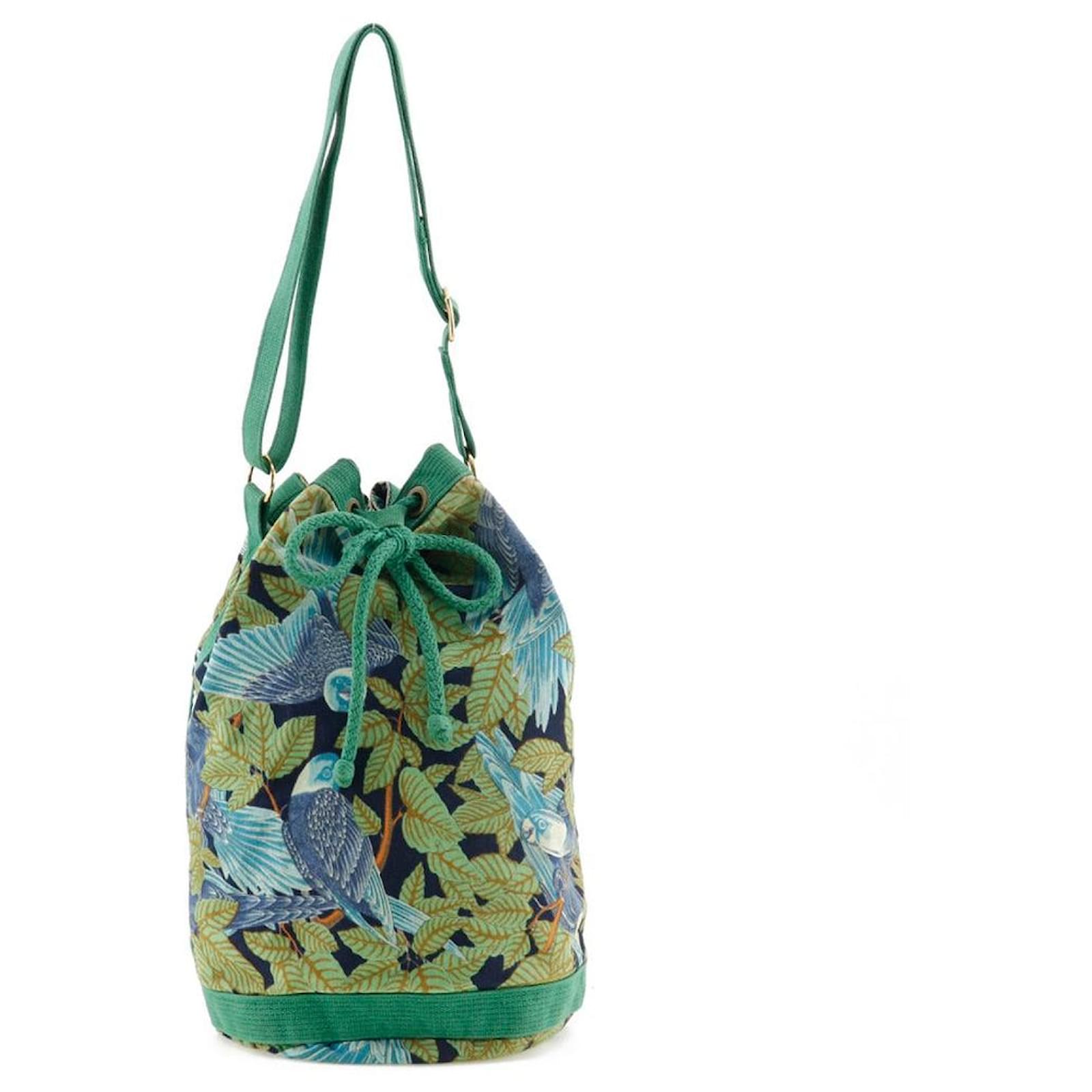 Hermès Hermes One Shoulder Cotton Shoulder Bag Green ref.2476069 - Joli ...