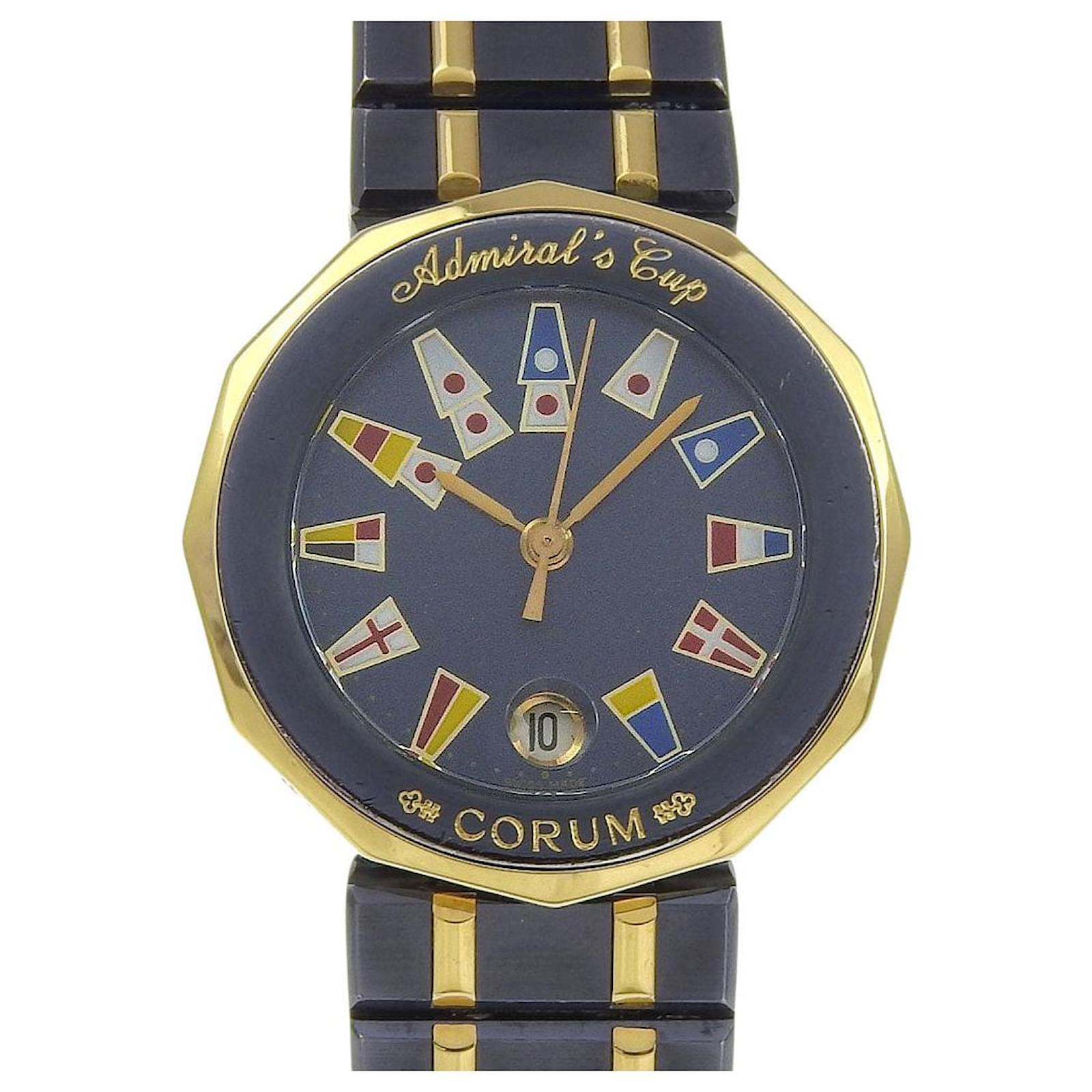 Corum Admiral's Cup Steel Gold Blue Metal ref.2476757 - Joli Closet