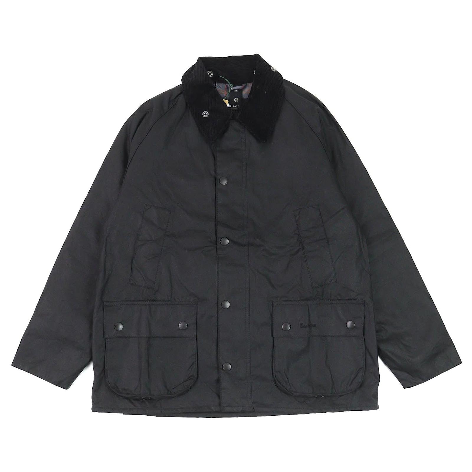 Autre Marque Barbour BEDALE Waxed Cotton Blouson Black Polyester ref ...