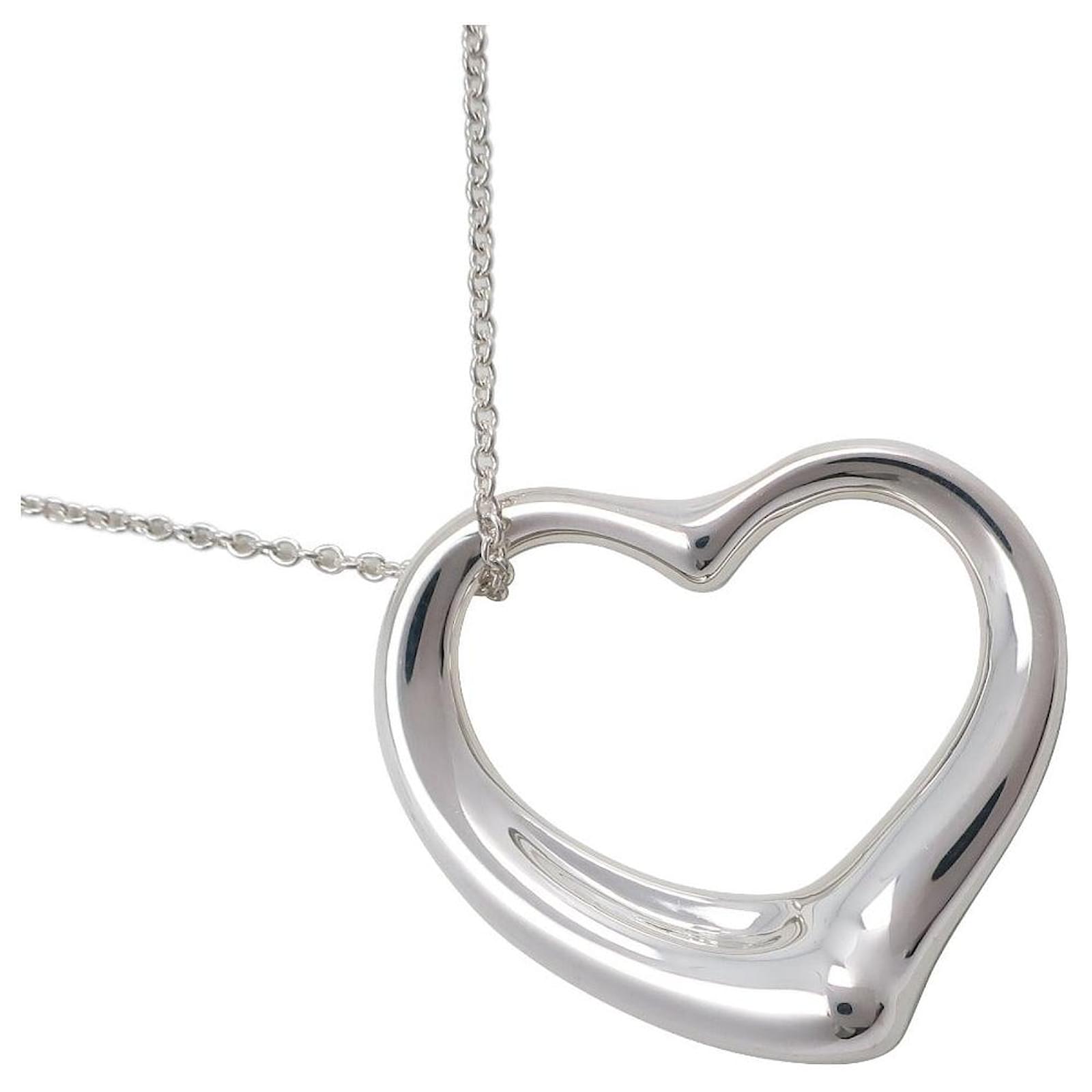 Tiffany & Co Collier Tiffany Open Heart Elsa Peretti en argent 925 ...
