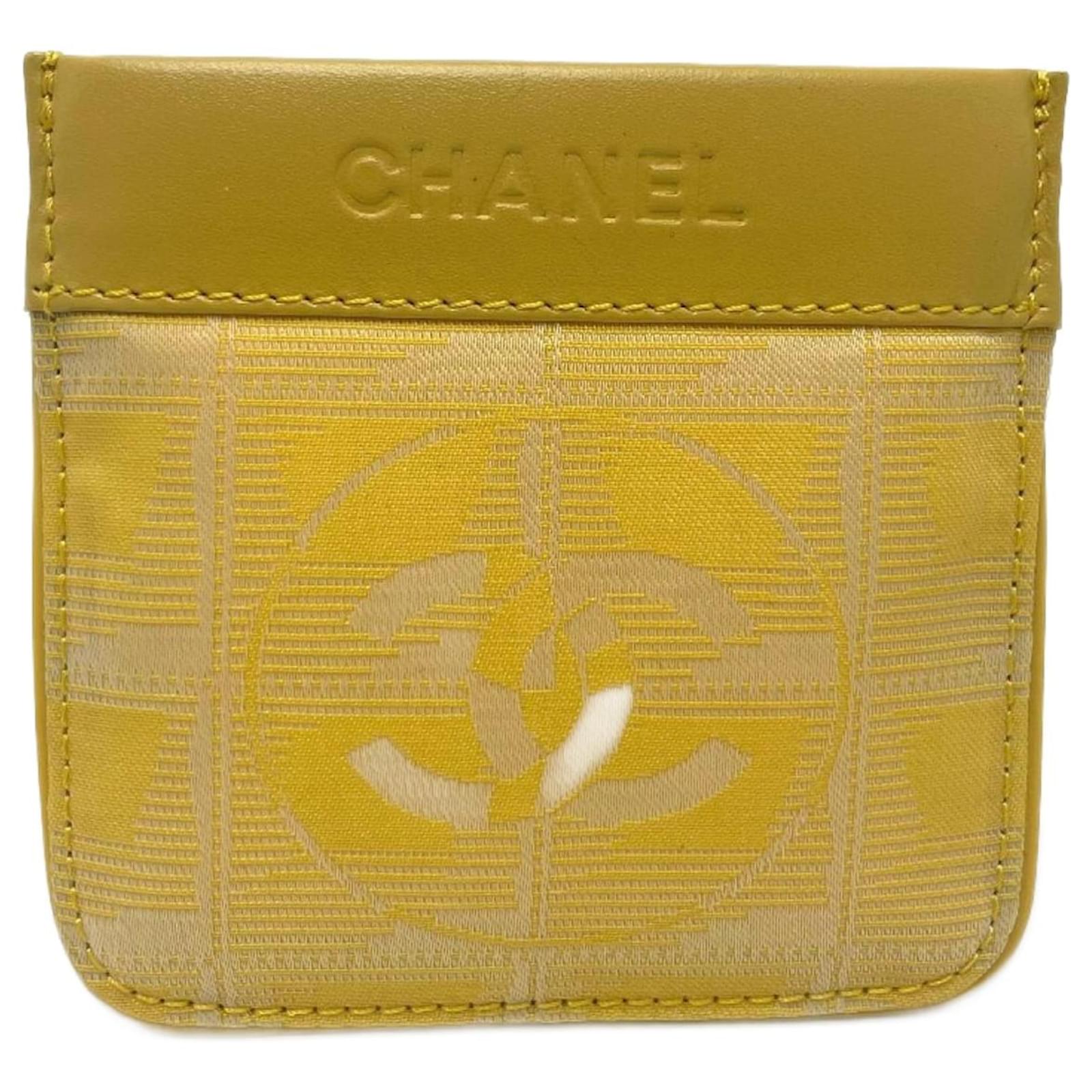 Chanel CC Coco Mark Coin Purse Yellow Leather Plastic ref.2478130 ...