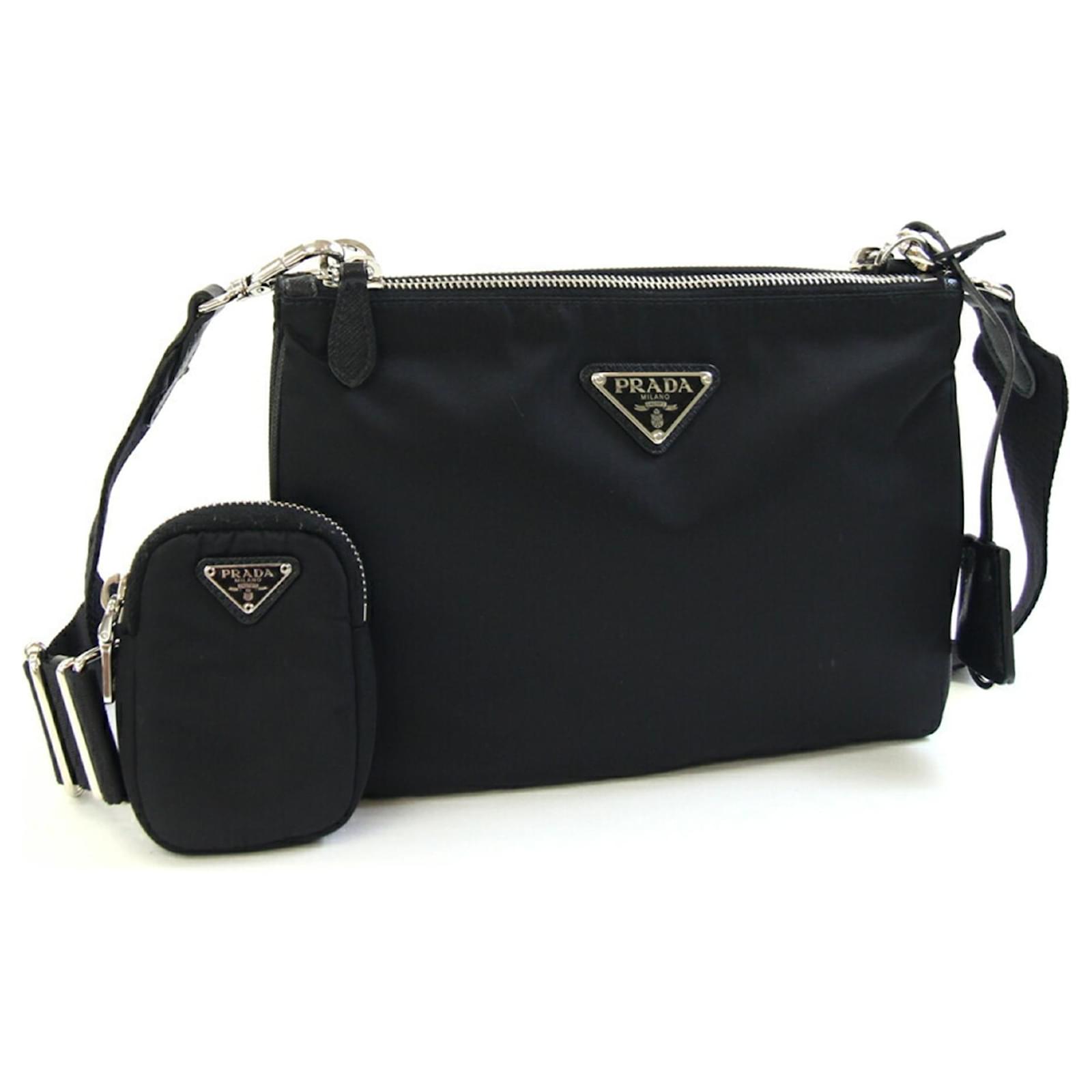 Prada Re-Edition 2000 Re-Nylon Shoulder Bag Black Leather ref.2478462 ...