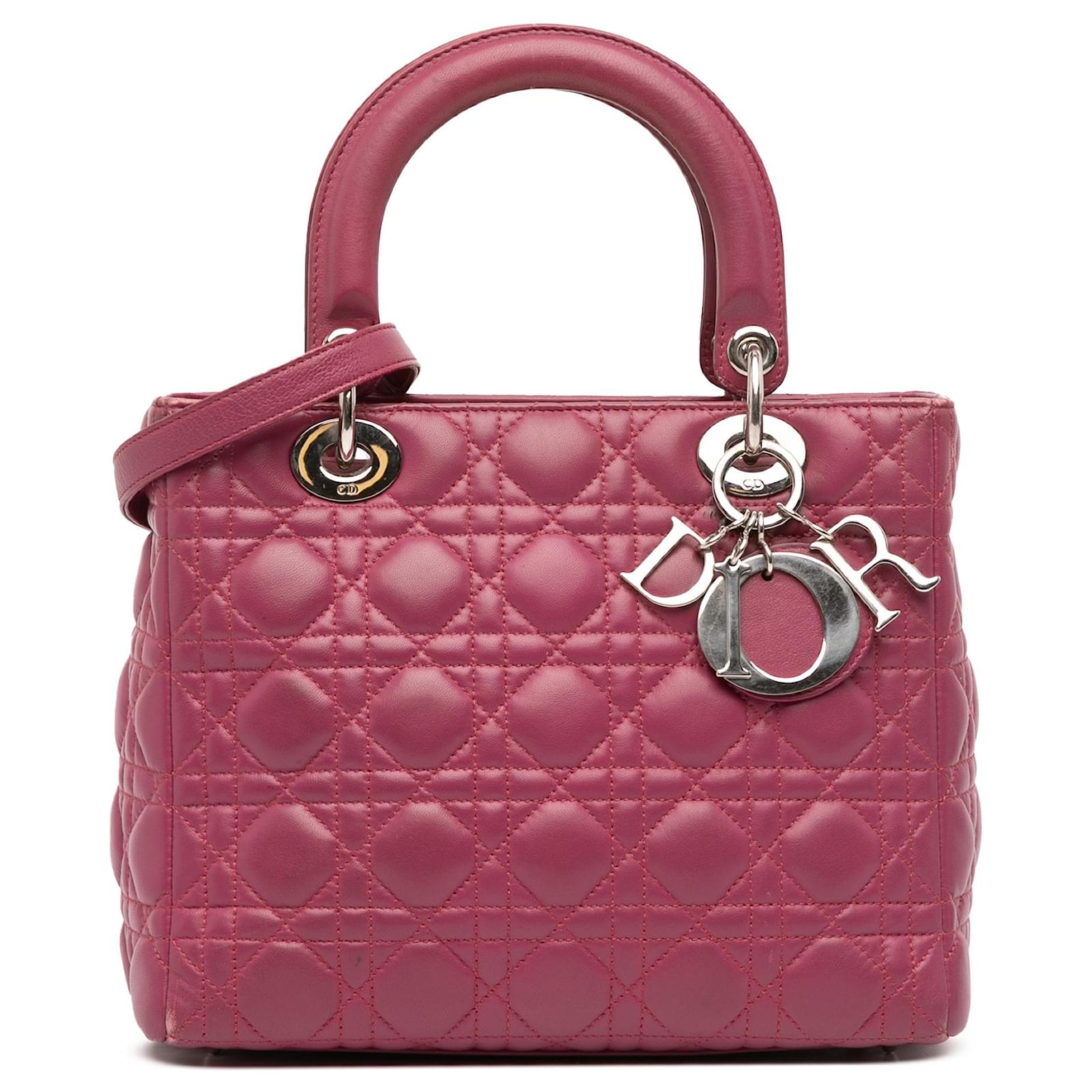 Dior Purple Medium Lambskin Cannage Lady Dior (Sold) - Joli Closet