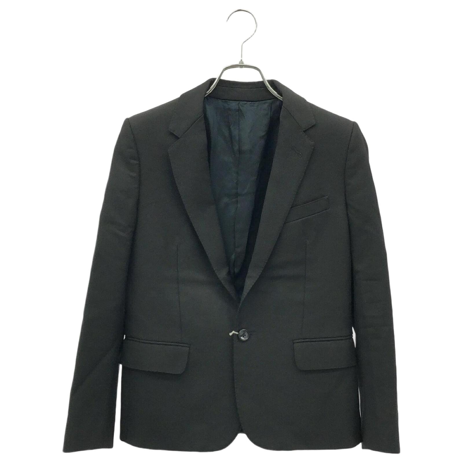 Céline Celine Wool Jacket Black Leather ref.2480493 - Joli Closet