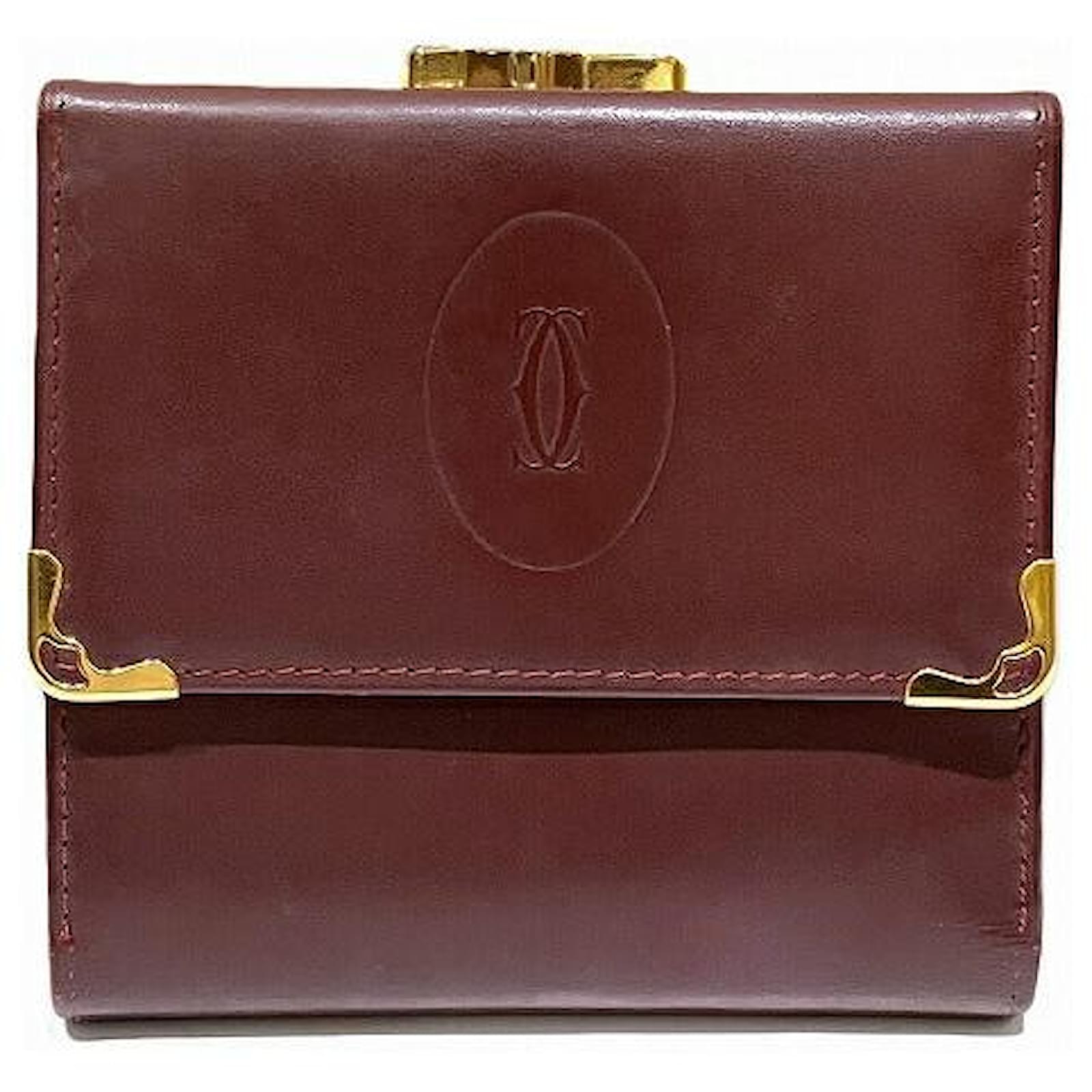 Cartier Must Line Leather Wallet Brown ref.2481667 - Joli Closet