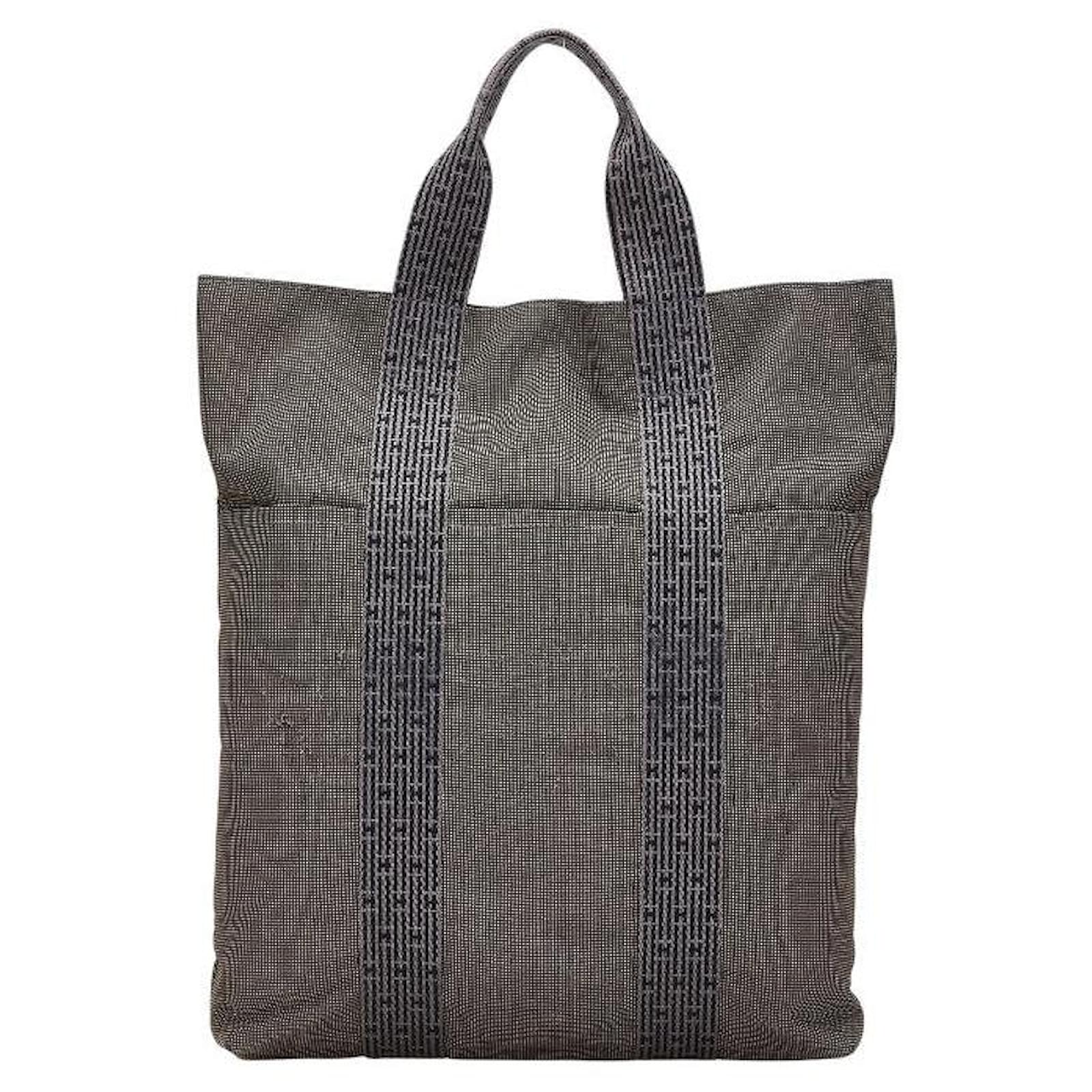 Hermès Hermes Herline Canvas Tote Bag Grey Cloth ref.2481787 - Joli Closet