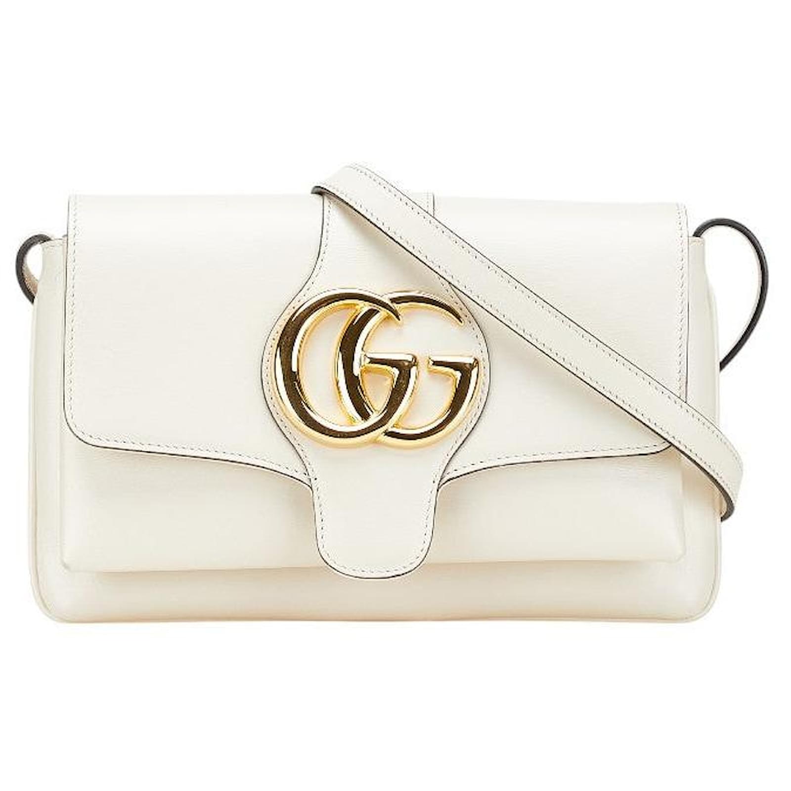 Gucci GG Marmont Leather Shoulder Bag White ref.2482922 - Joli Closet