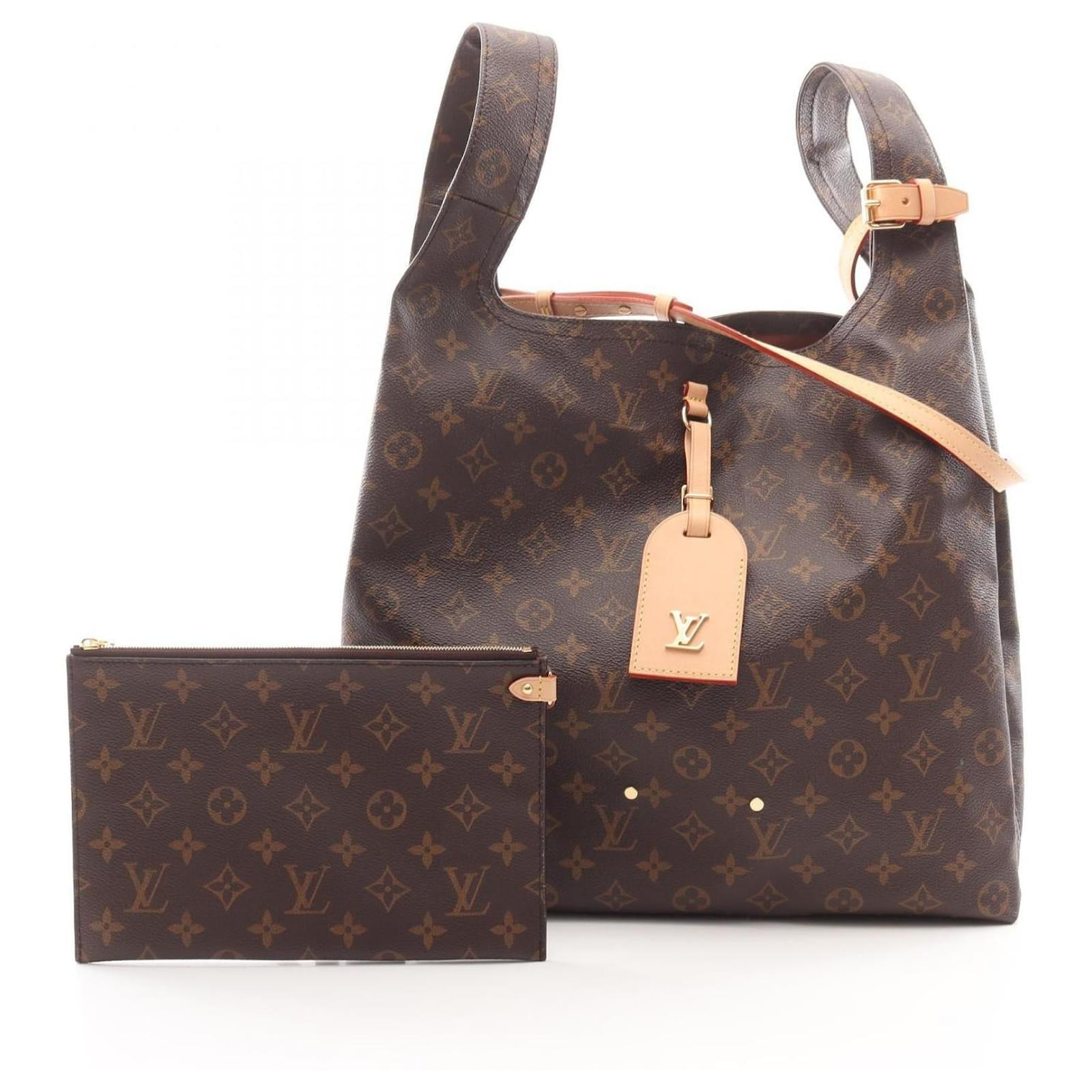 Louis Vuitton Atlantis GM Monogram Coated Canvas Handbag Brown Leather ...
