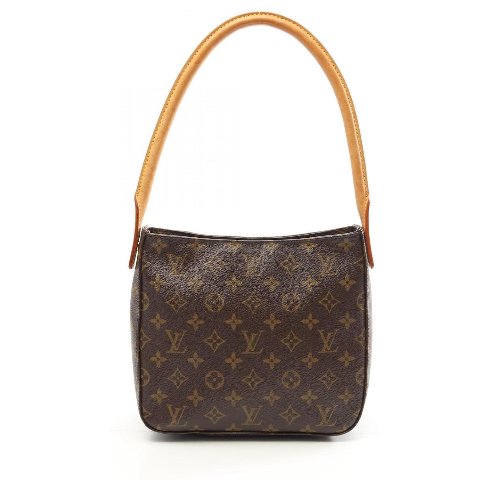 Louis Vuitton Looping MM Monogram Coated Canvas Shoulder Bag Brown ...