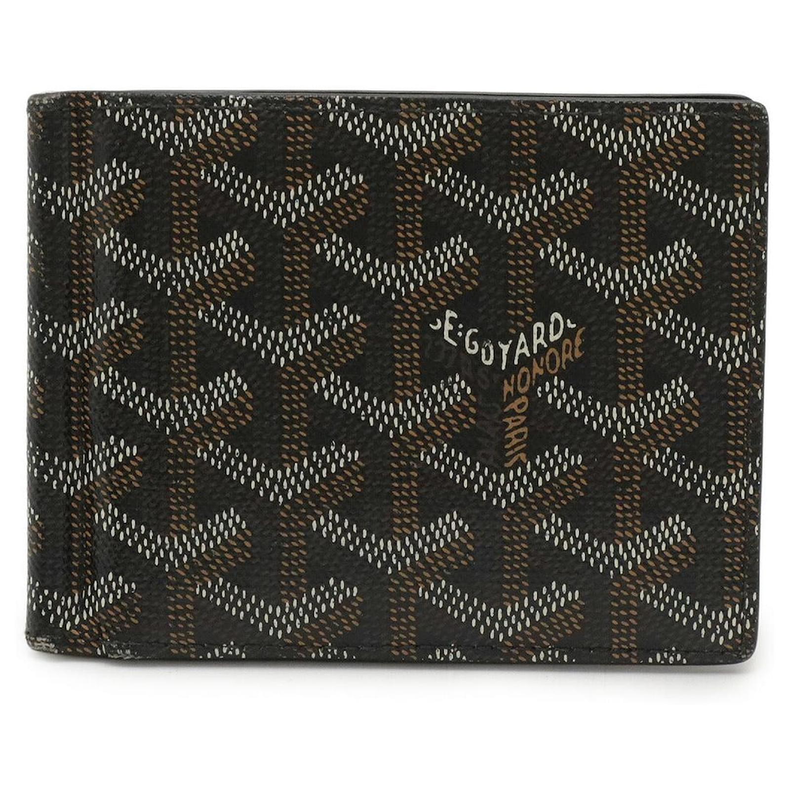 Goyard PVC Leather Bifold Wallet Black Cloth ref.2489305 - Joli Closet