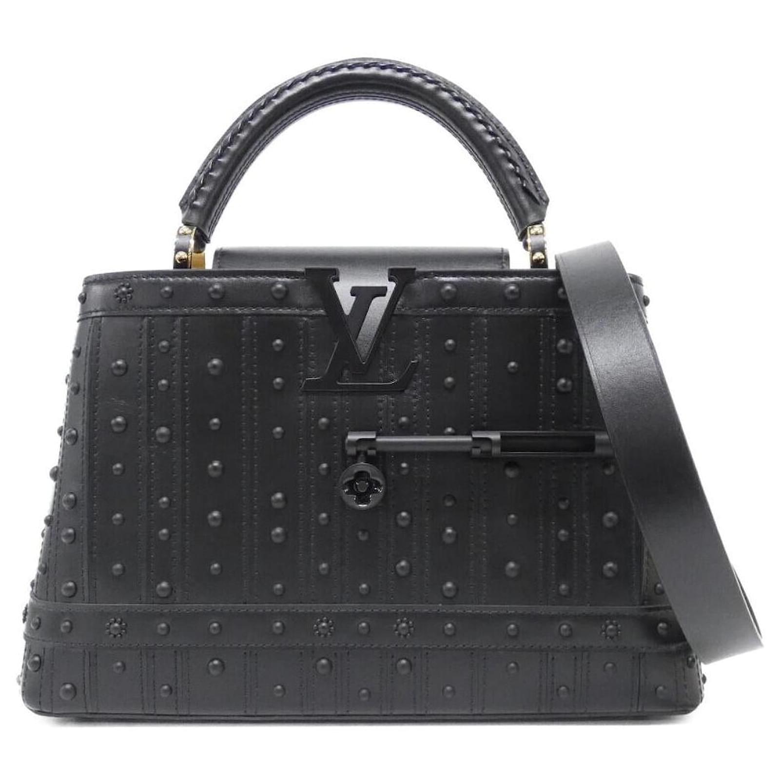 Louis Vuitton Arty Capucines Calfskin Bag Limited Black Leather Pony ...