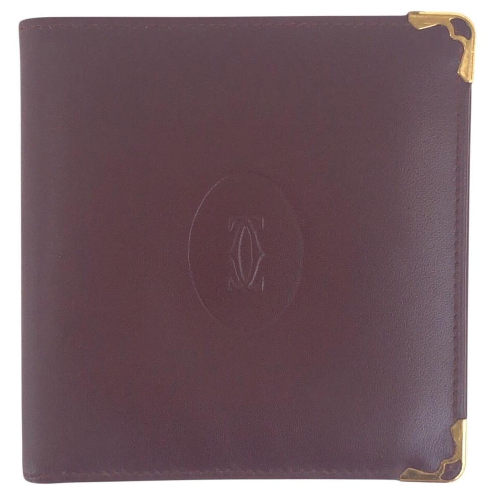 Cartier Must Line Leather Wallet Brown ref.2493166 - Joli Closet