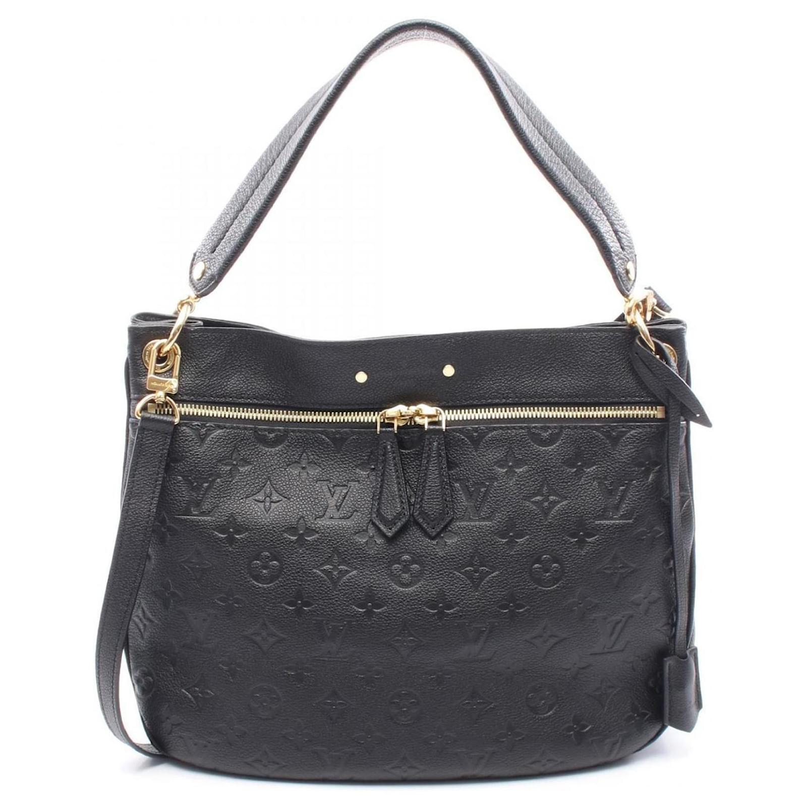 Louis Vuitton Spontini Monogram Empreinte Noir Handbag Black Leather ...