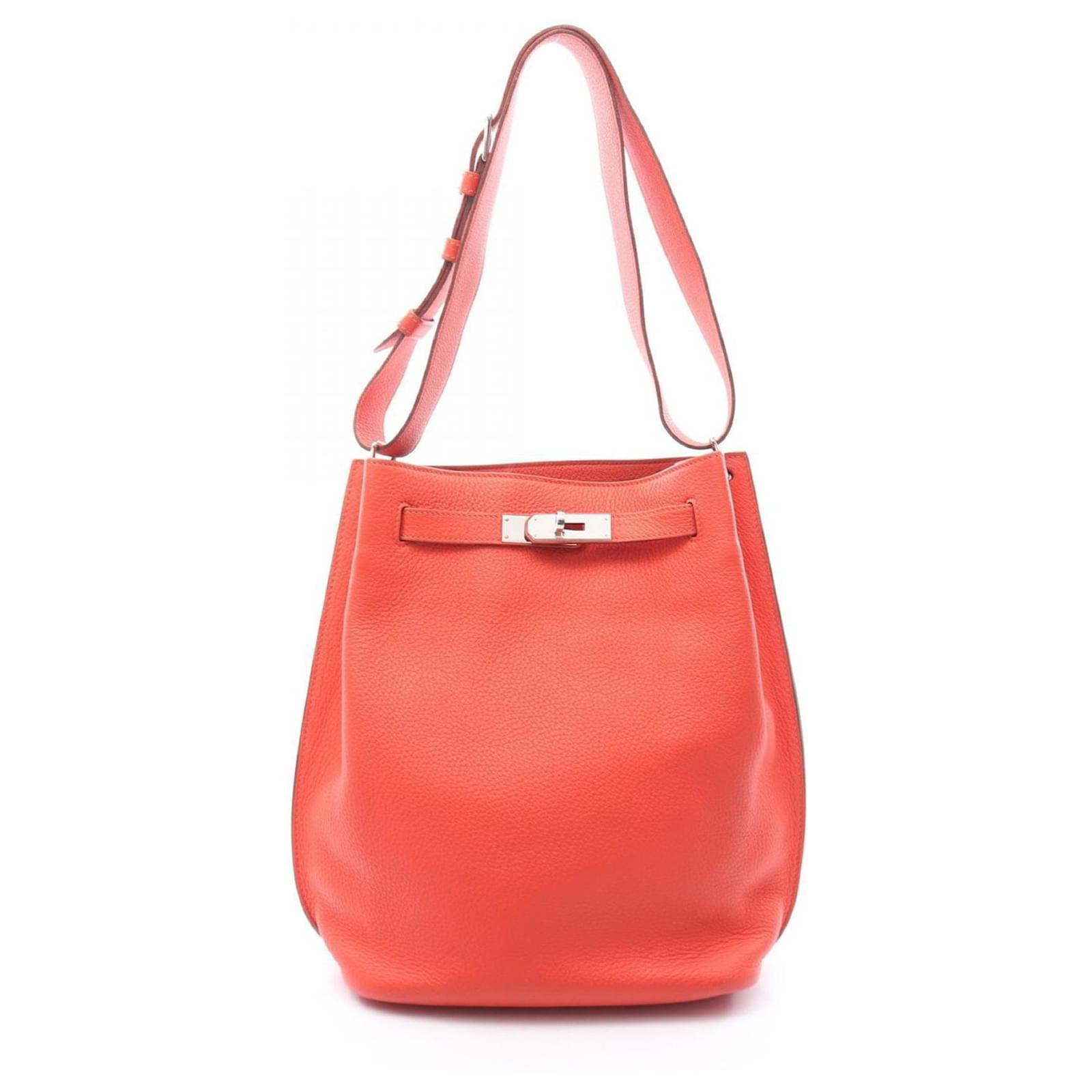 Hermes Hermès So Kelly 22 Shoulder Bag Red Leather ref.2496851 - Joli ...