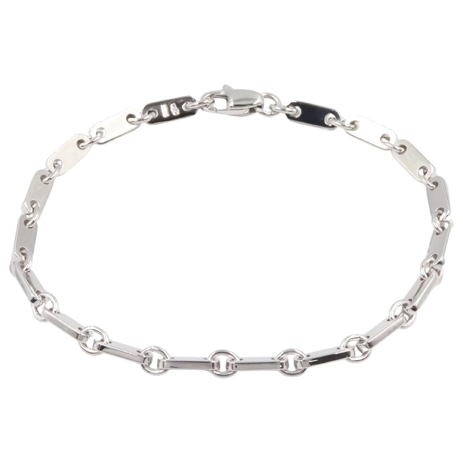 Cartier Figaro Charm Bracelet in 18K White Gold Silvery ref.2496945 ...