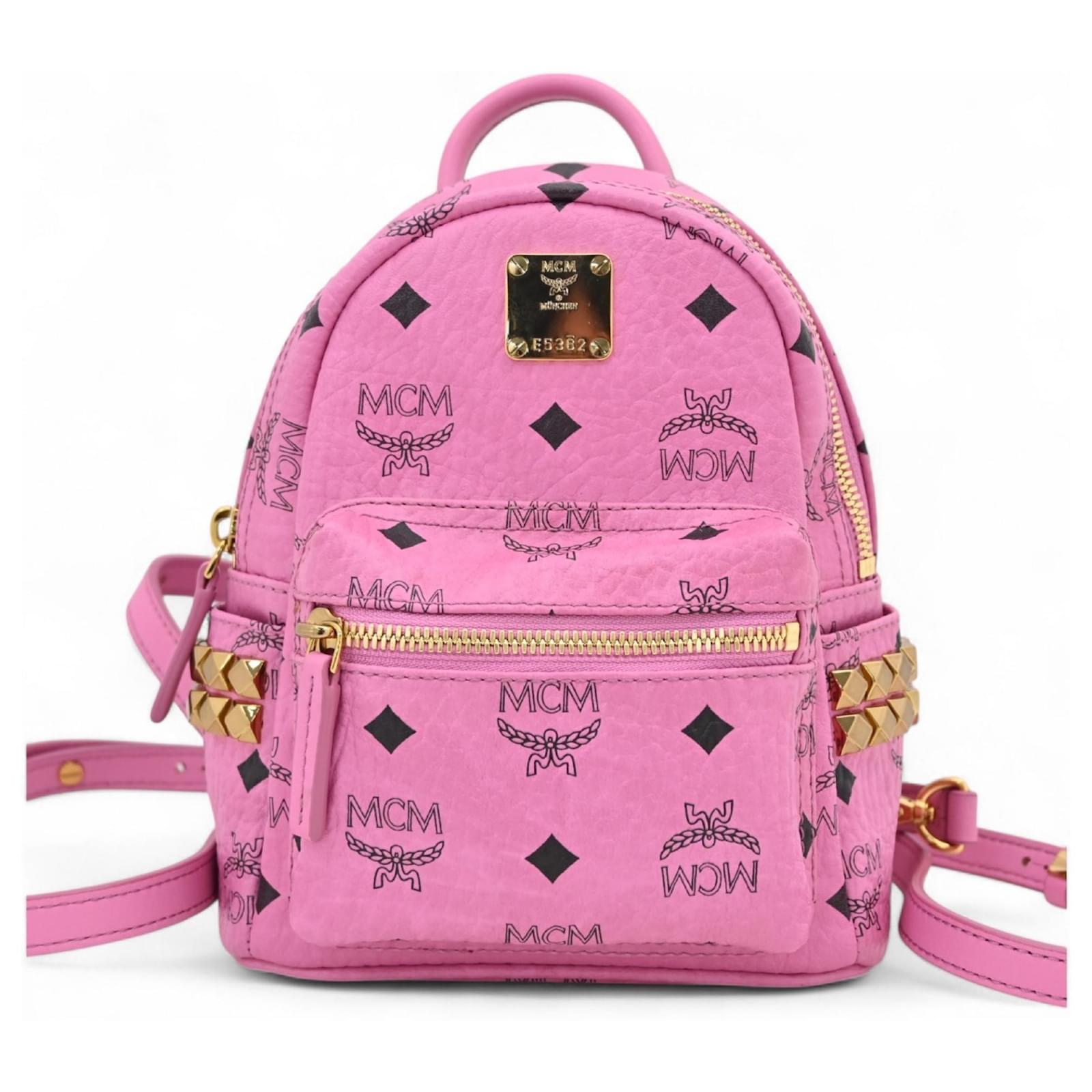 MCM Pink Leather Backpack ref.2499318 - Joli Closet