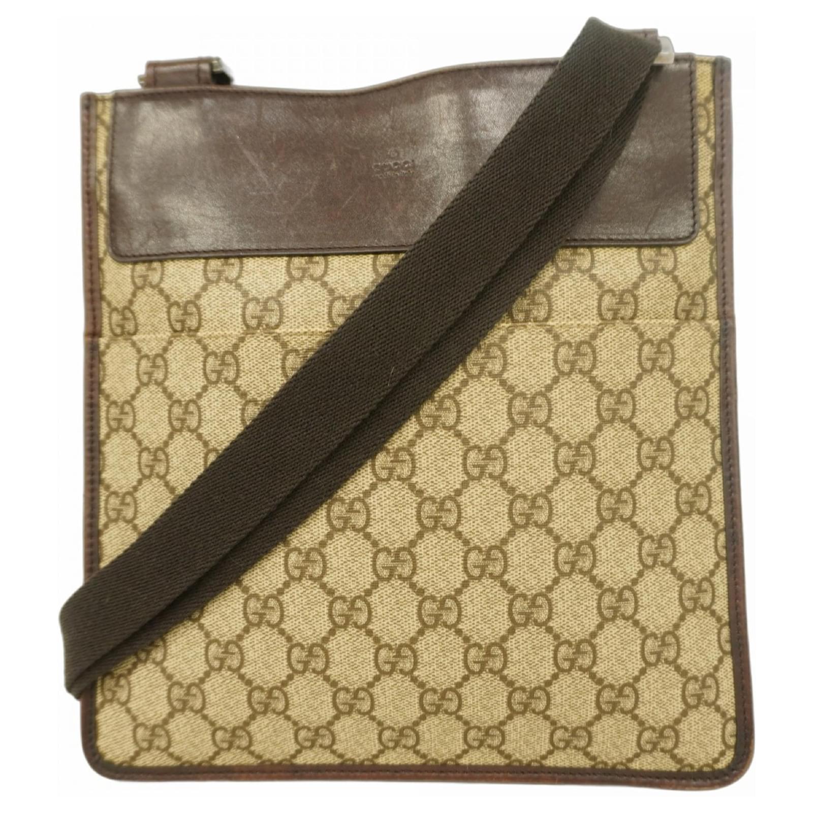 Gucci GG Supreme Shoulder Bag Brown Beige Plastic ref.2500075 - Joli Closet