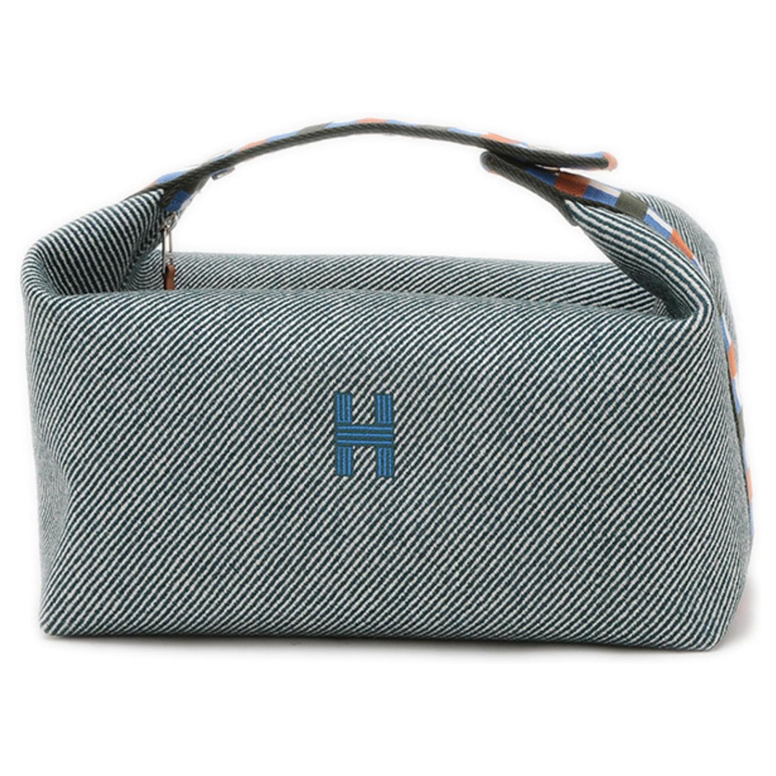 Hermès Hermes Bride A Black PM O Carré Pouch Handbag Dark green Wool ...