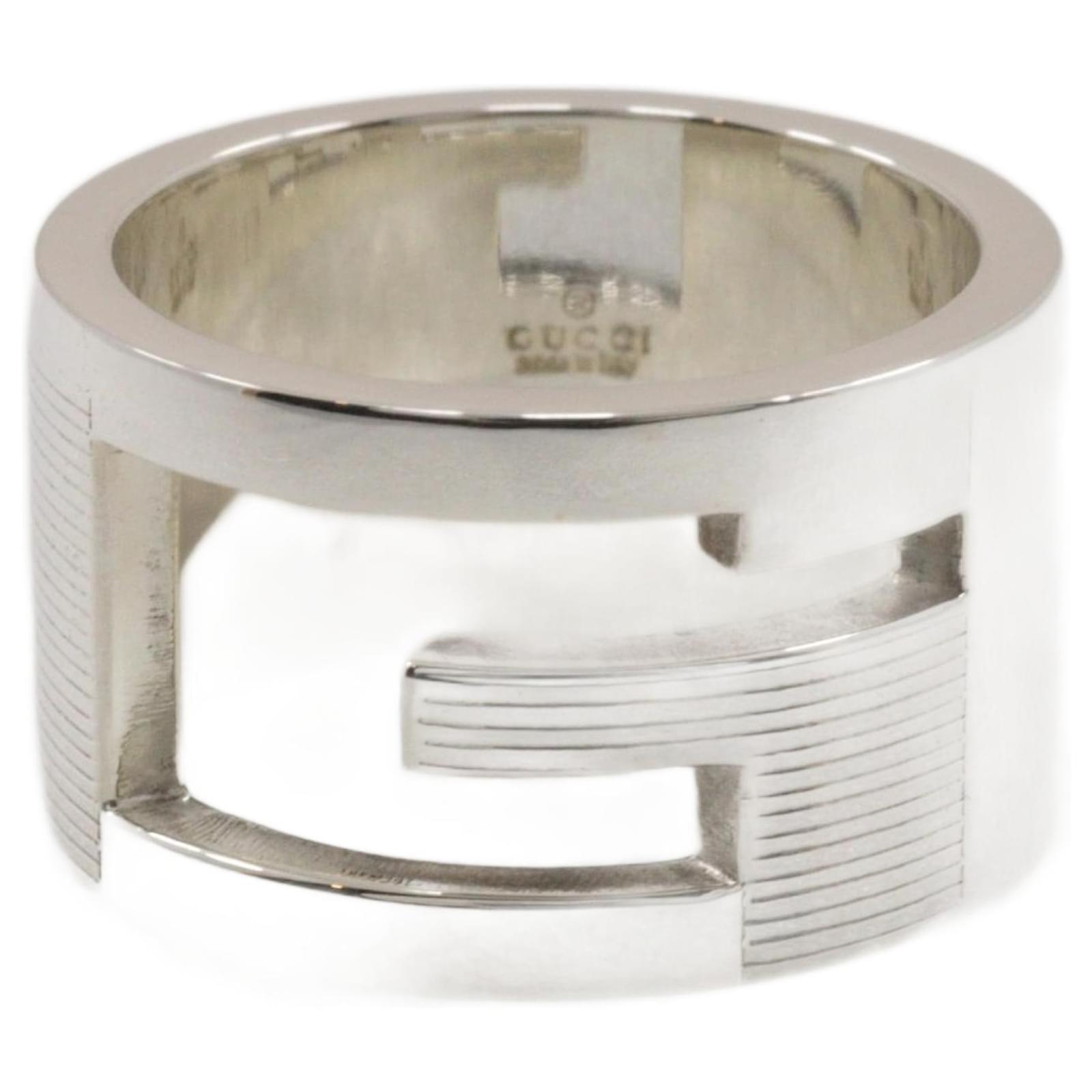 Gucci Logo Band Ring Sterling Silver Silvery ref.2502589 - Joli Closet