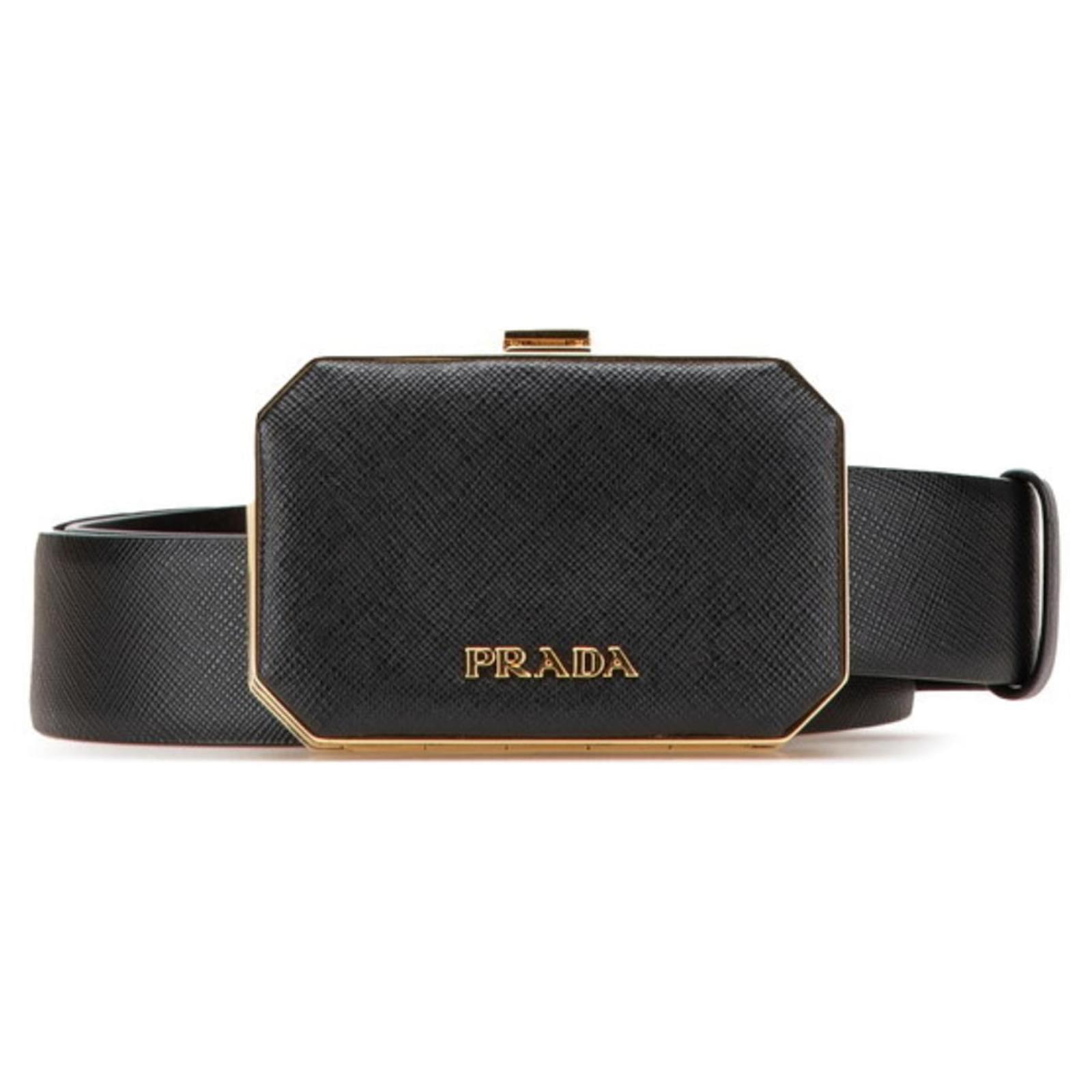 Prada Saffiano Leather Belt with Vanity Case Black ref.2503017 - Joli ...
