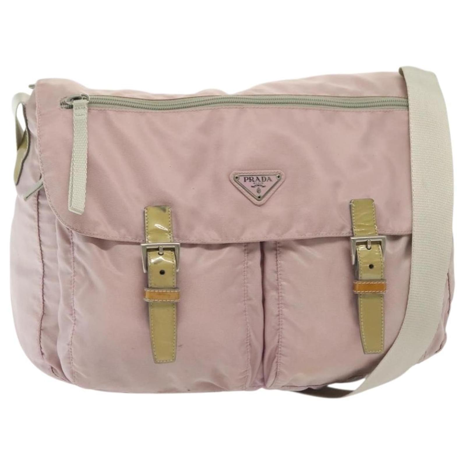 PRADA Shoulder Bag Nylon Pink Silver Auth 140622 Silvery ref.2503270 ...