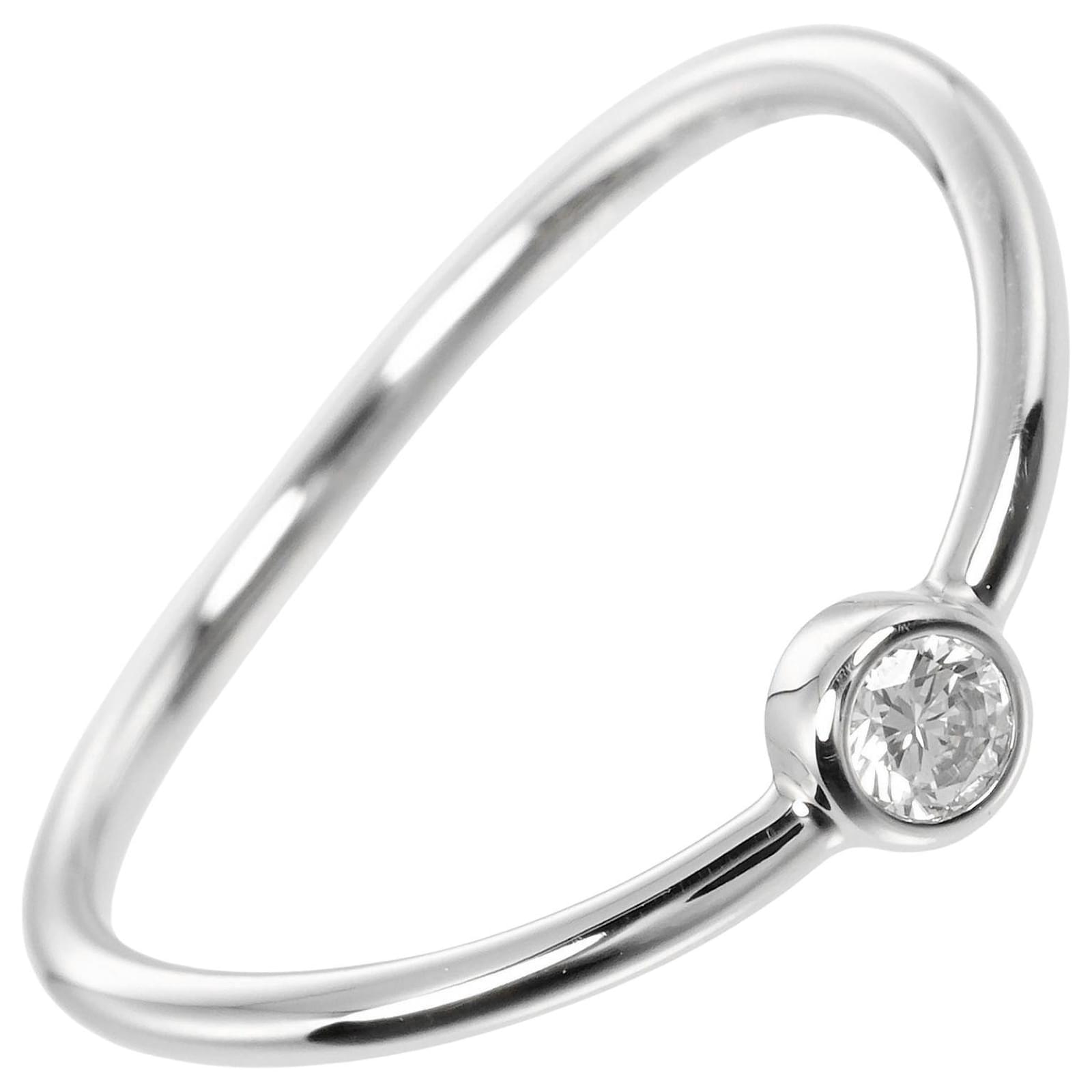 Tiffany & Co. Elsa Peretti Wave Single-Row Ring 950 Platinum and ...