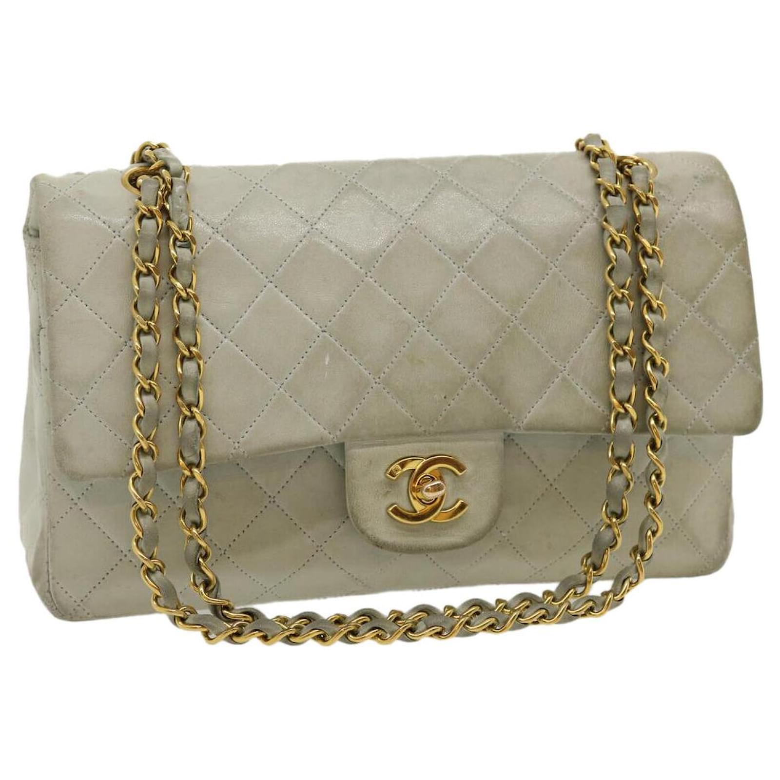 Chanel Timeless - Classic Double Flap Bag Quilted Lambskin Medium Blue ...