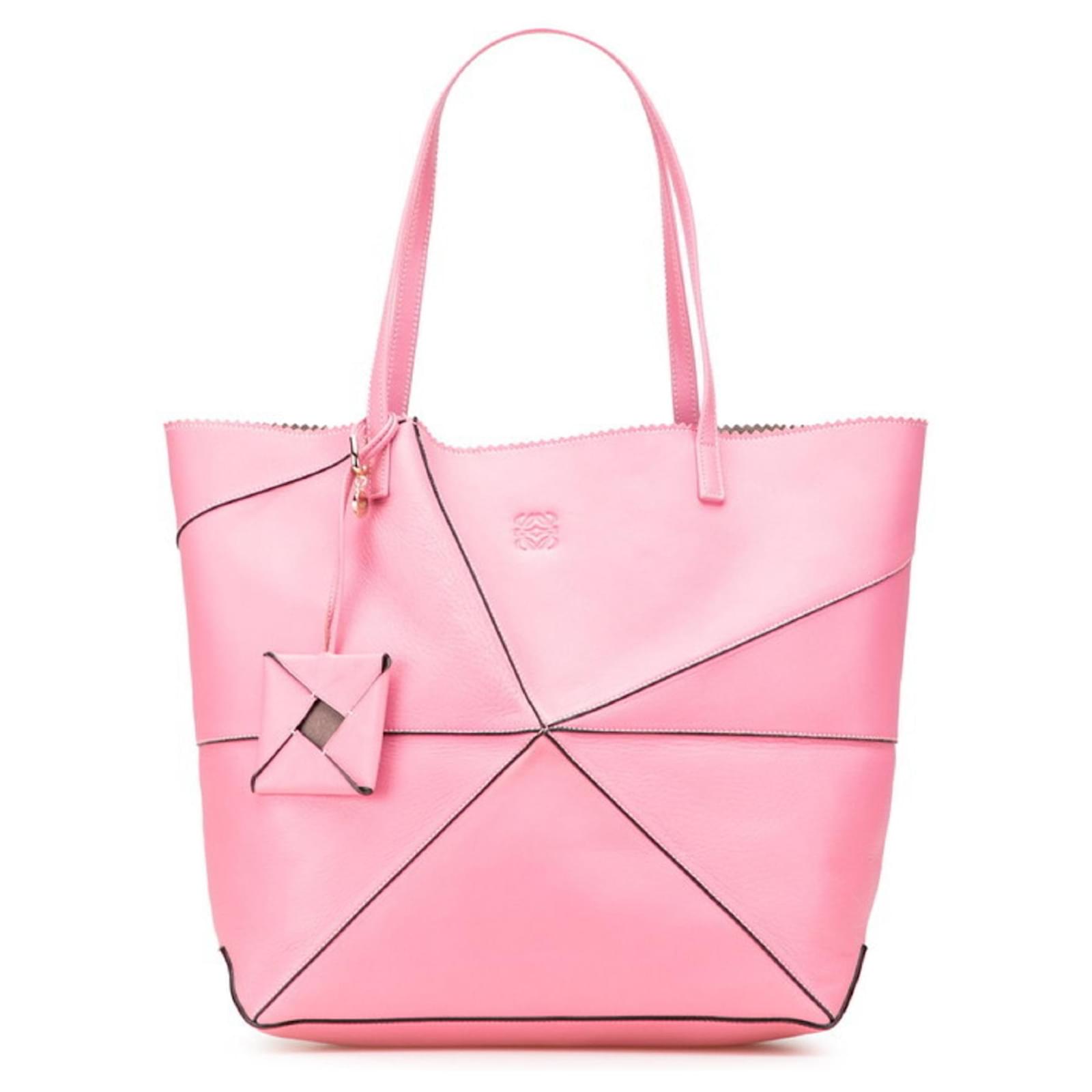 Loewe Anagram Origami Tote Bag in Pink Nappa Leather ref.2505082 - Joli ...