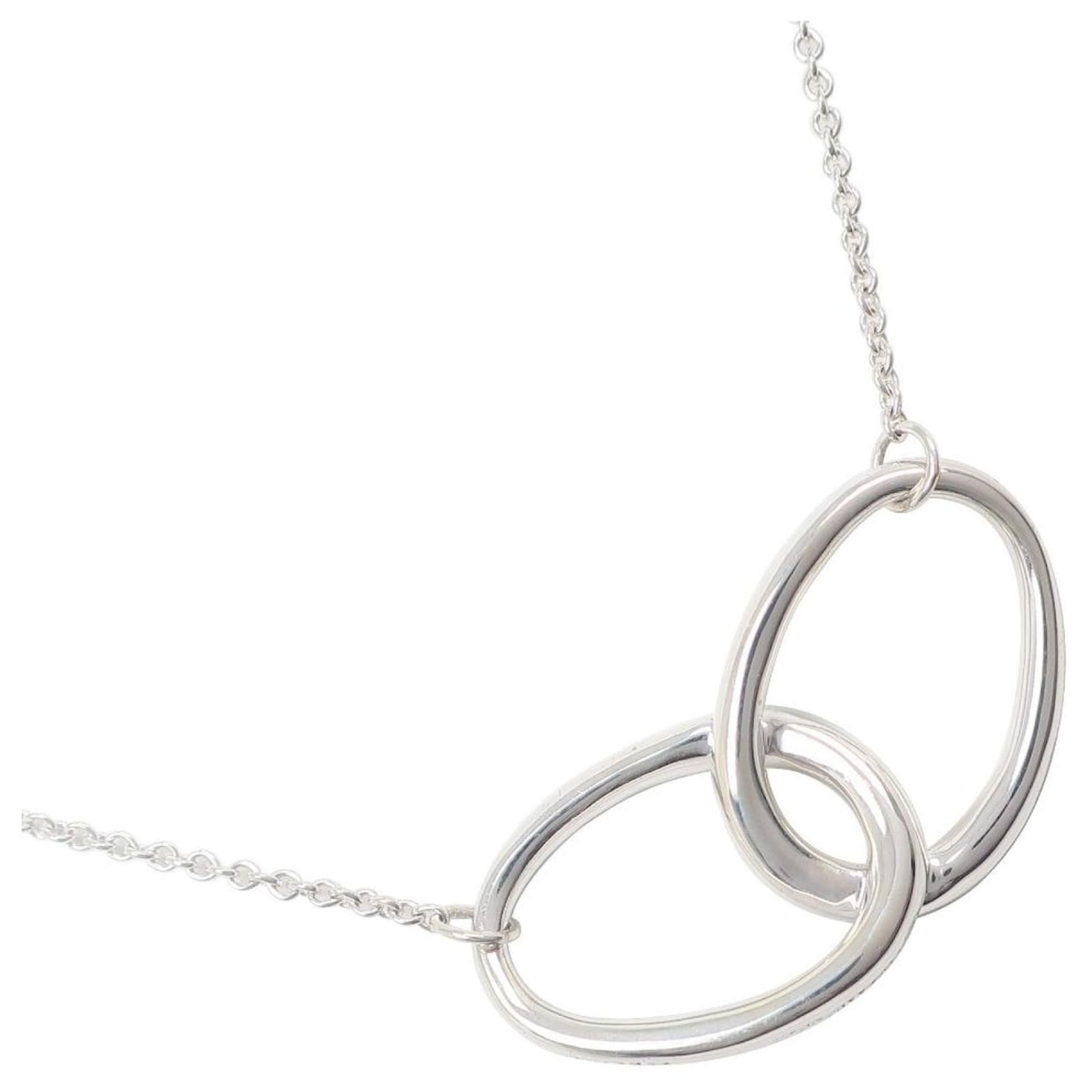 Tiffany & Co. Elsa Peretti Double Loop Pendant Necklace Silver 925 ...