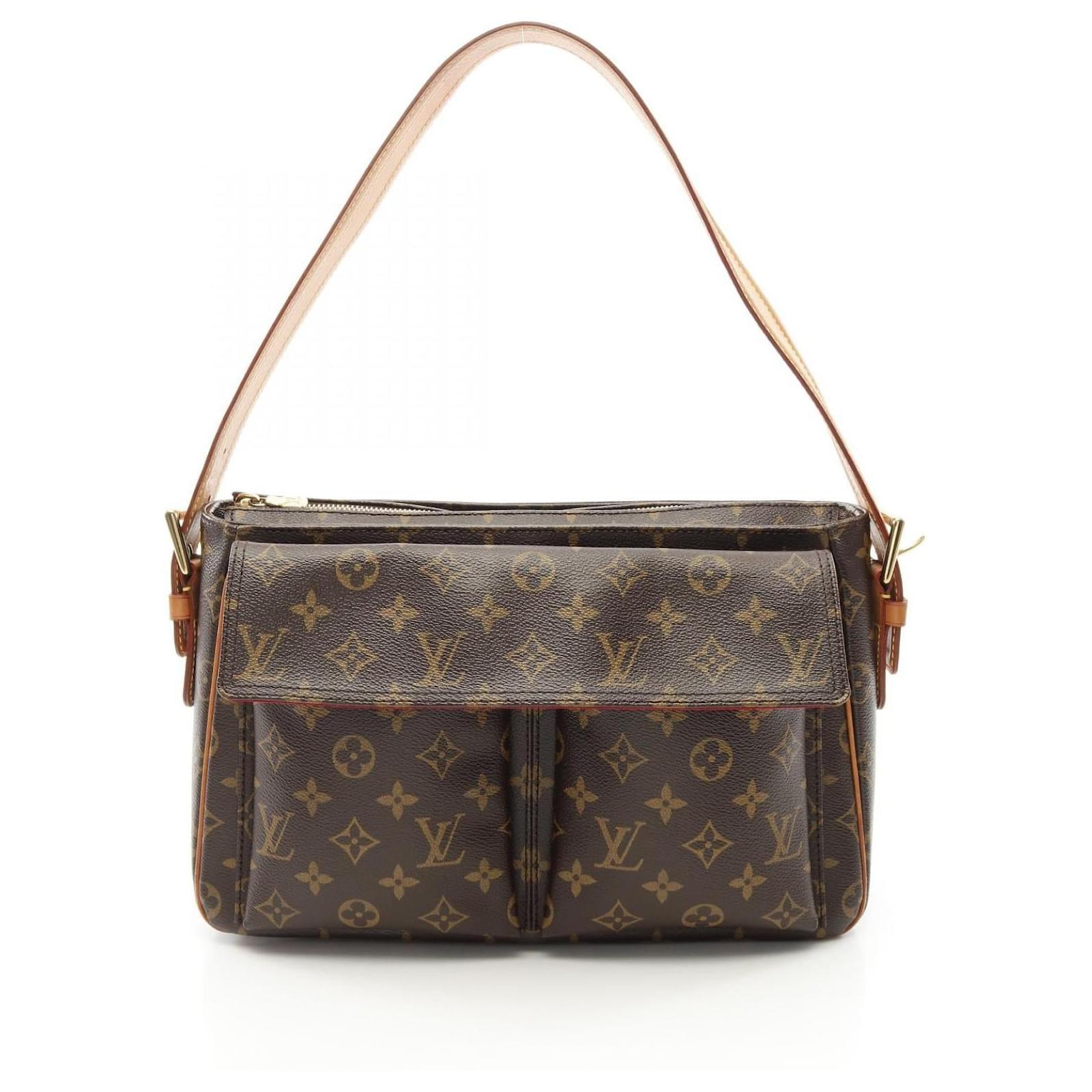Louis Vuitton VIVA-CITE GM Monogram Shoulder Bag Brown Cloth ref ...