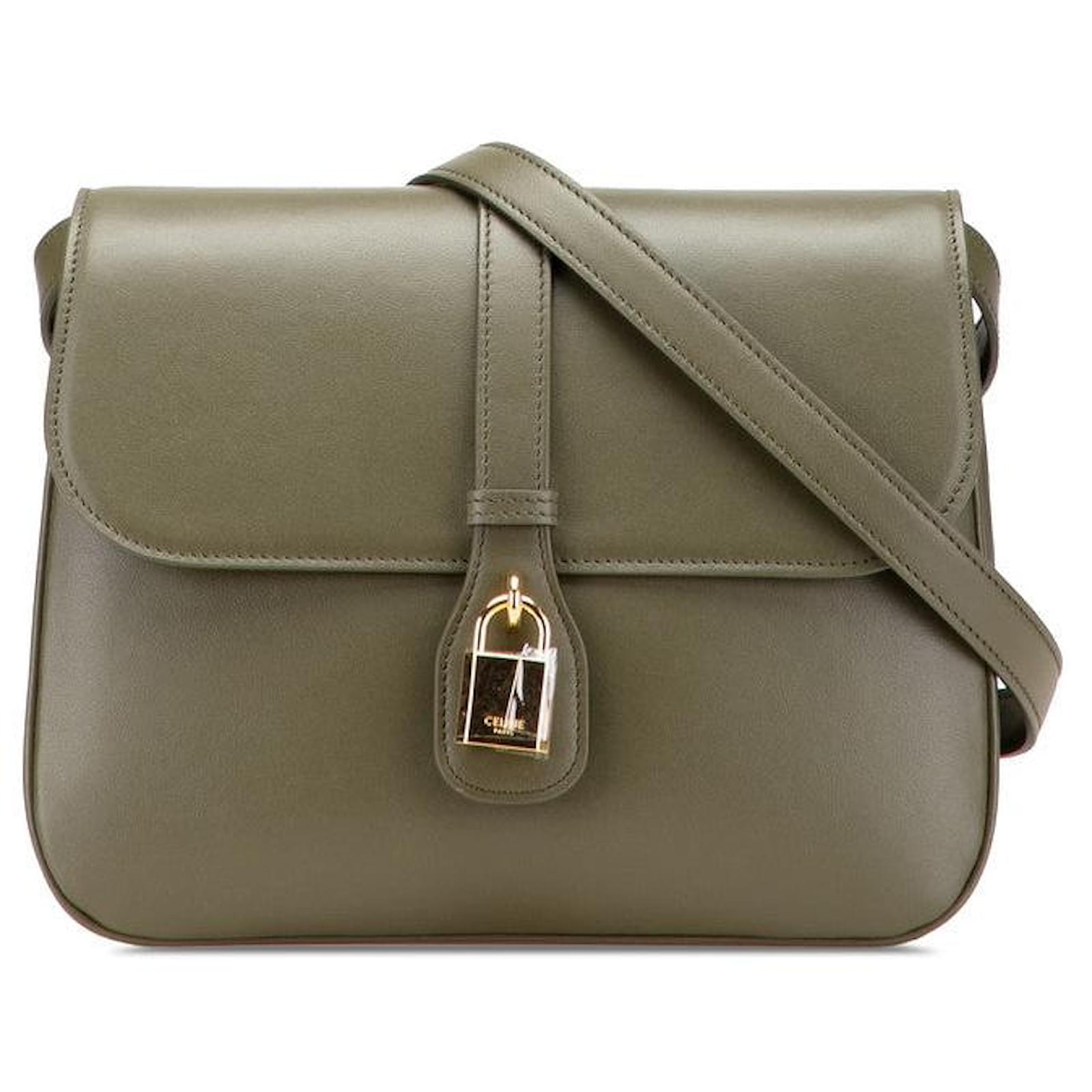Céline Celine Tabou Medium Leather Shoulder Bag Green ref.2508153 ...