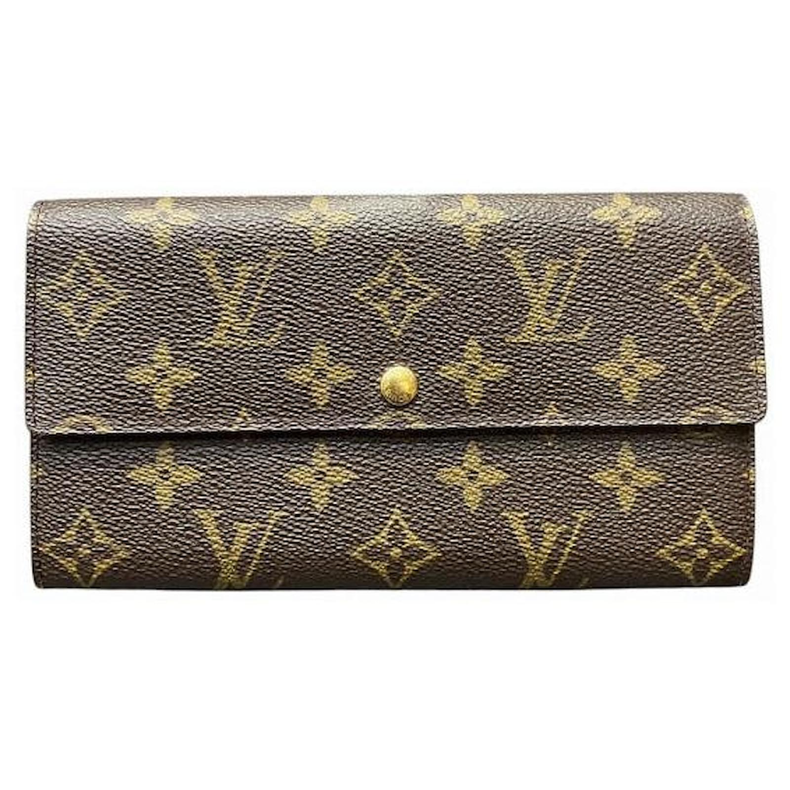 Louis Vuitton Pochette Portemonnaie Credit Monogram Long Wallet Brown ...