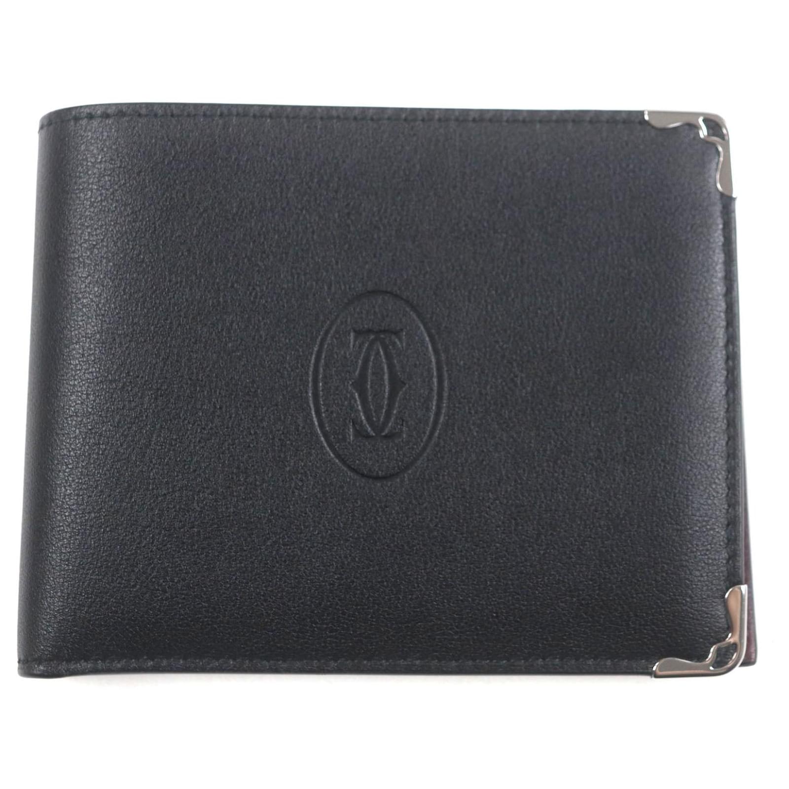 Cartier Must Line Leather Wallet Black ref.2510679 - Joli Closet