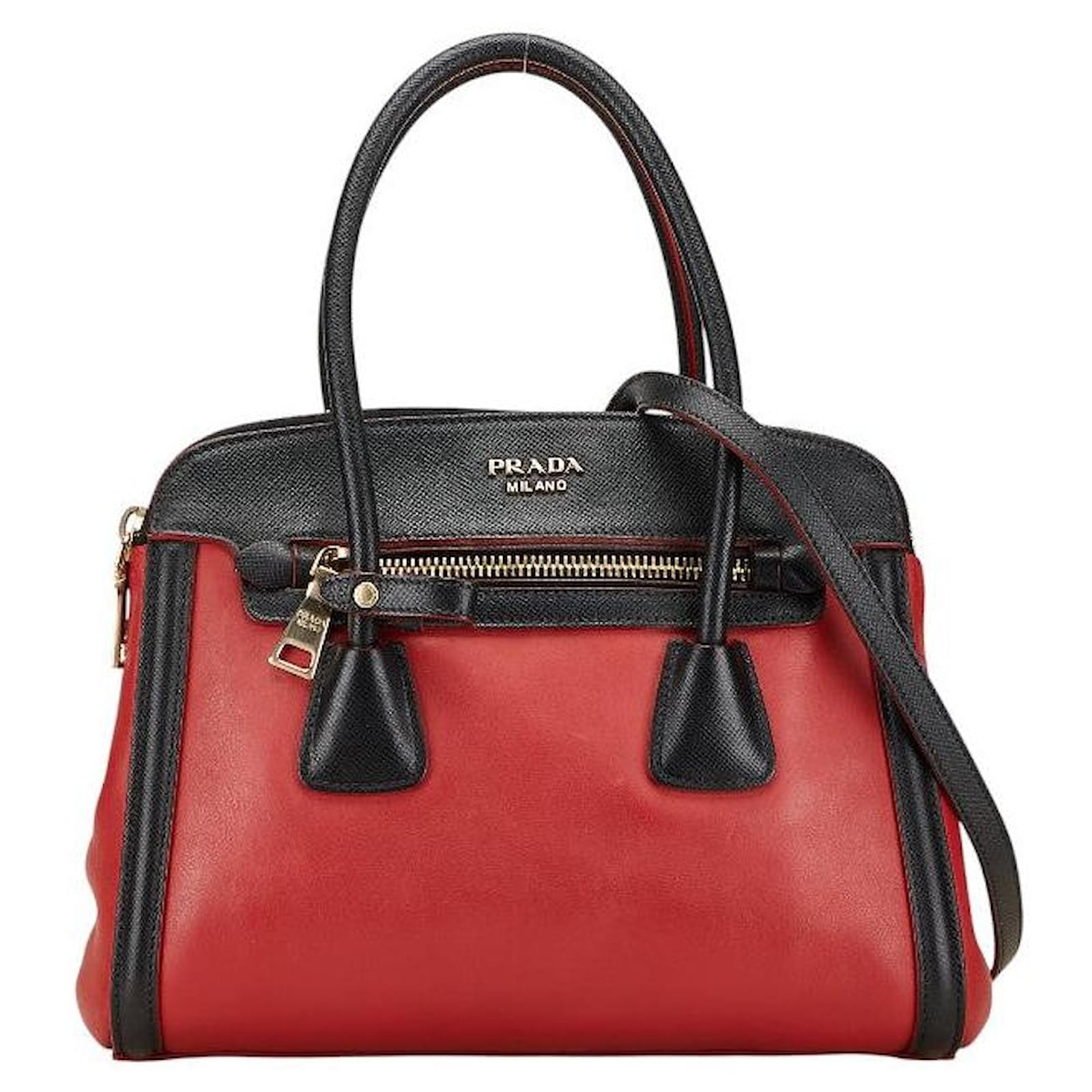 Prada Leather 2way Bag Red ref.JC2511169 (Sold) - Joli Closet