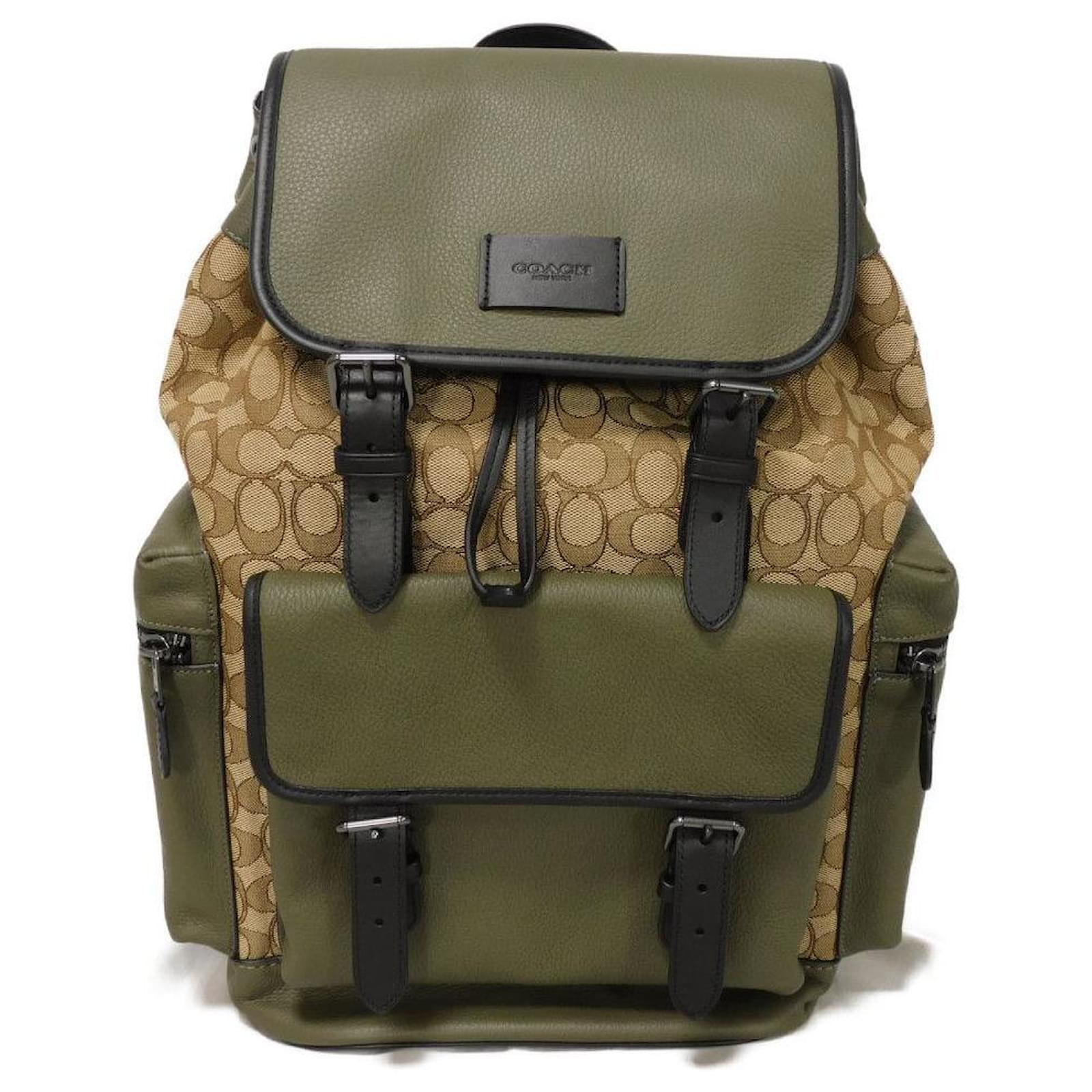Coach Sprint Daypack Signature Jacquard Canvas Refined Pebble Leather ...