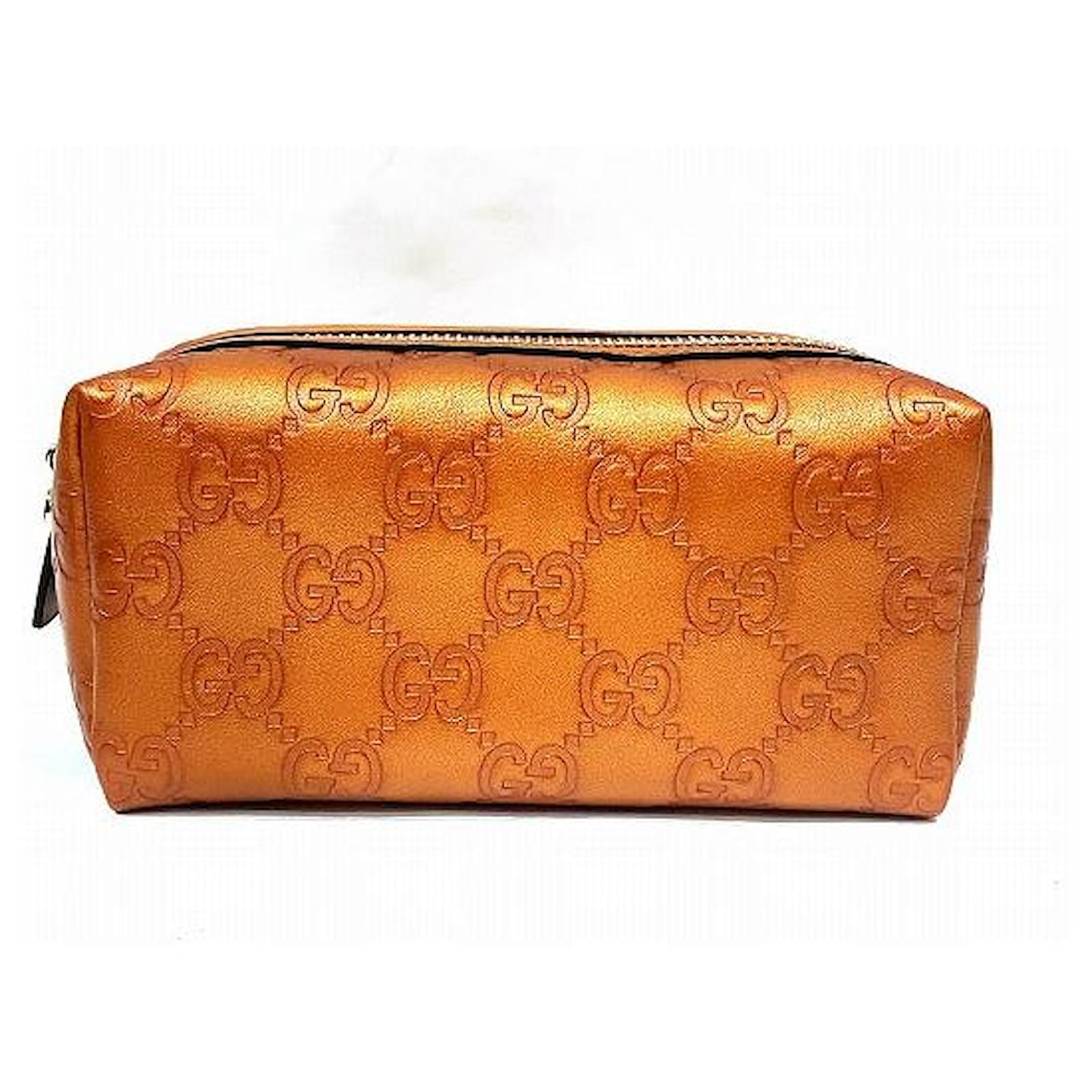 Gucci Gucci Signature Leather Pouch Orange ref.2511965 - Joli Closet