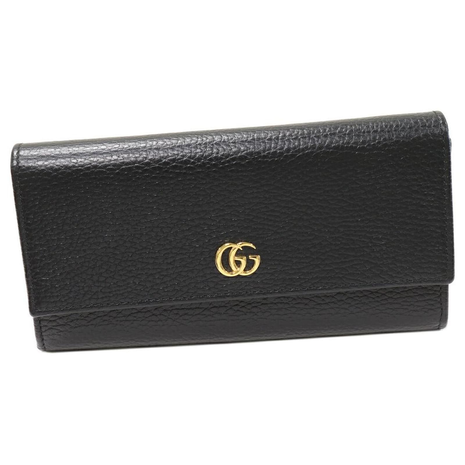 Gucci Calf GG Marmont Continental Wallet Long Wallet 456116 CAO0G 1000 ...