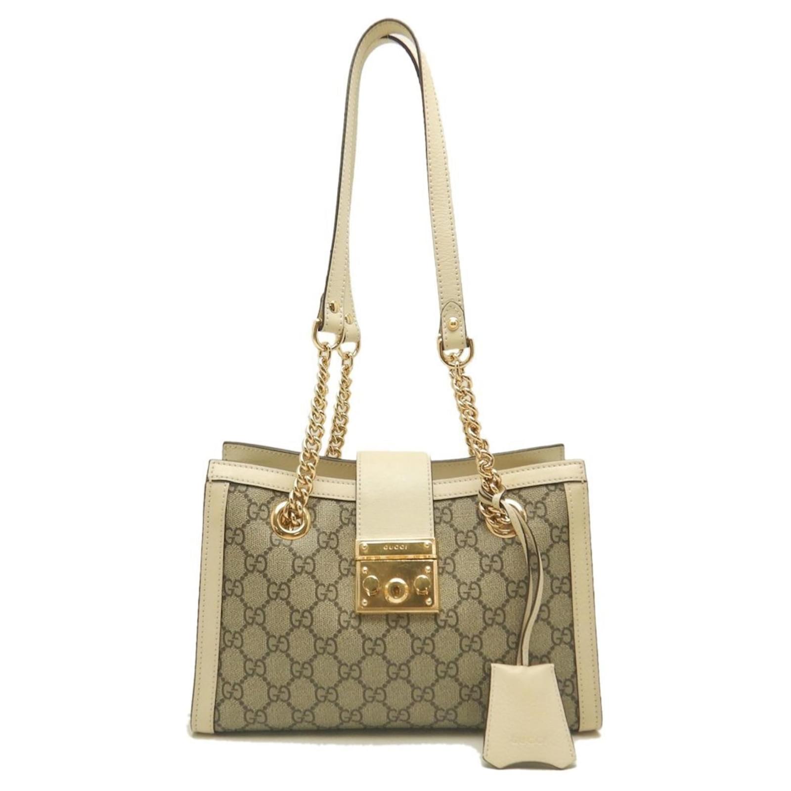 Gucci Cruise Collection Padlock Medium Tote Bag Beige Cream Leather ...