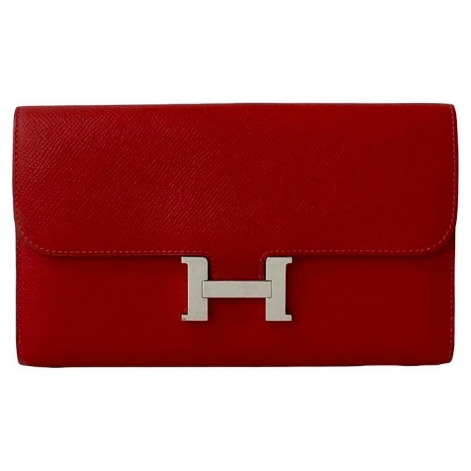 Hermès Hermes Constance Long Wallet in Red Epsom Leather ref.2514677 ...
