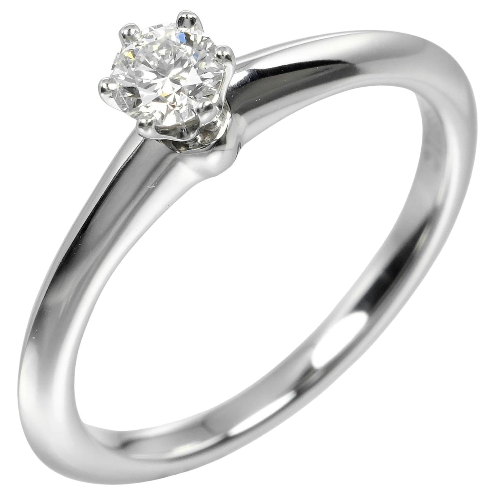 Tiffany & Co. Tiffany Setting Solitaire Ring Platinum with RBC Diamond ...