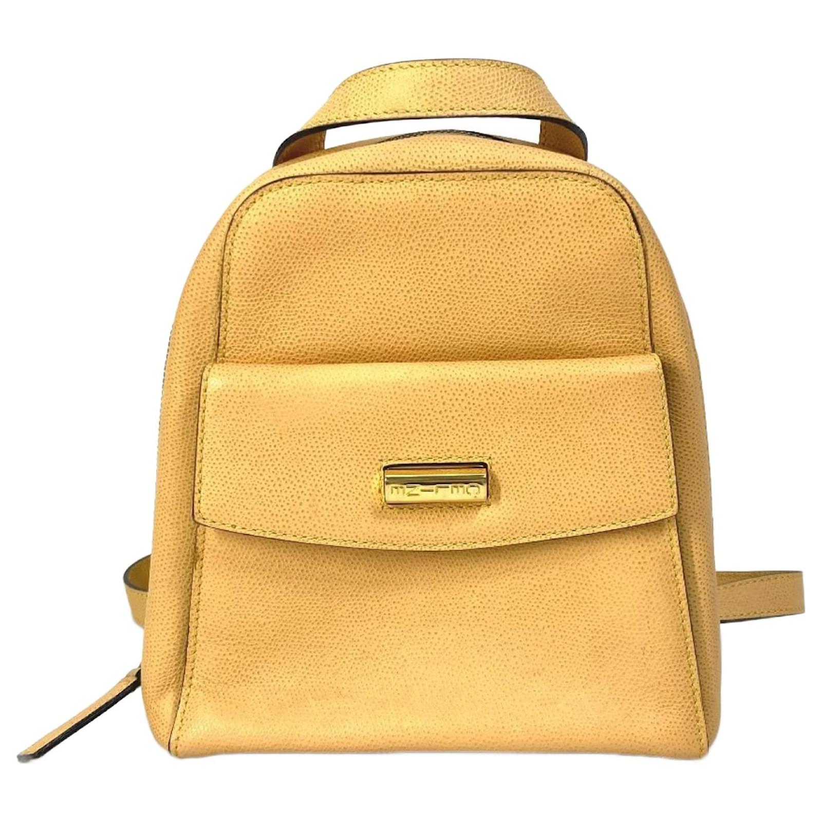 Céline CELINE Vintage Mini Leather Backpack Red Beige ref.2517017 ...