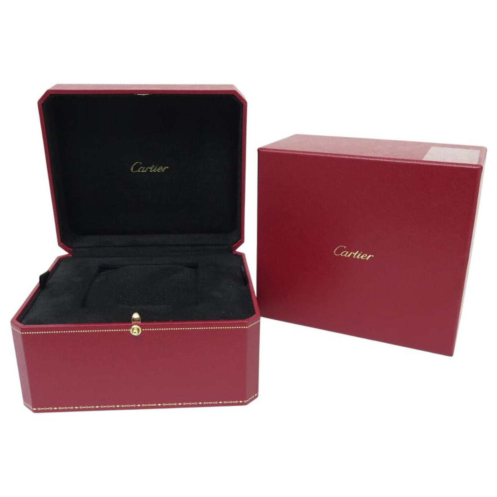 NEW CARTIER WATCH BOX WITH JEWELRY COMPARTMENT CRCOO000497 Red Leather ...
